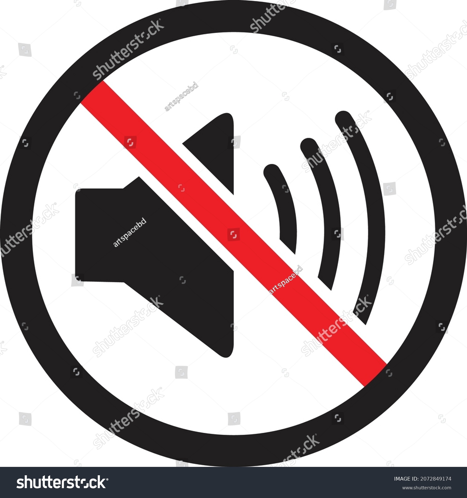 No Sounds Allowed Sign Vector Illustrations Stock Vector (Royalty Free ...