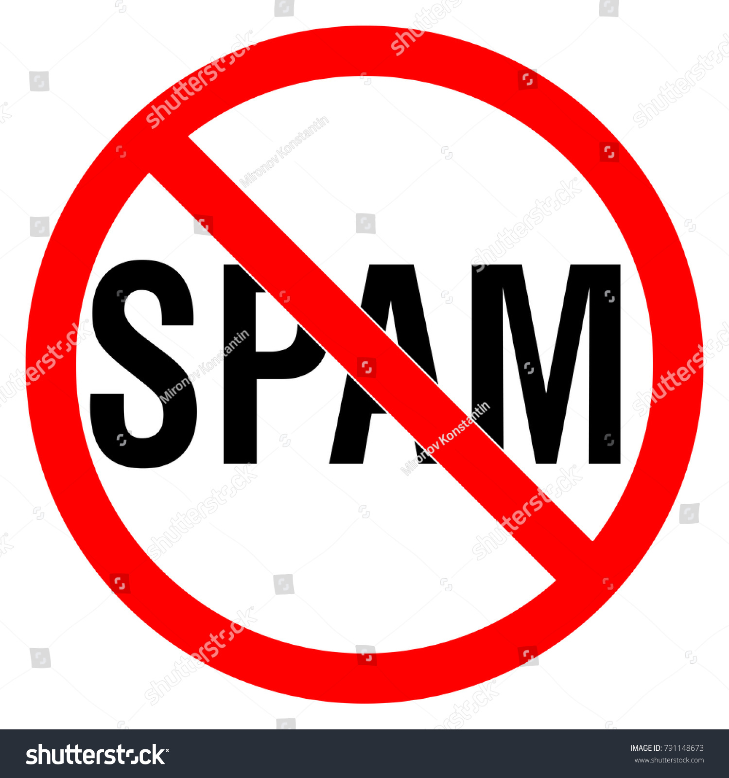 No Spam Sign Circle Vector Illustration Stock Vector (Royalty Free ... No Spam Sign Circle Vector Illustration Stock Vector (Royalty Free ...