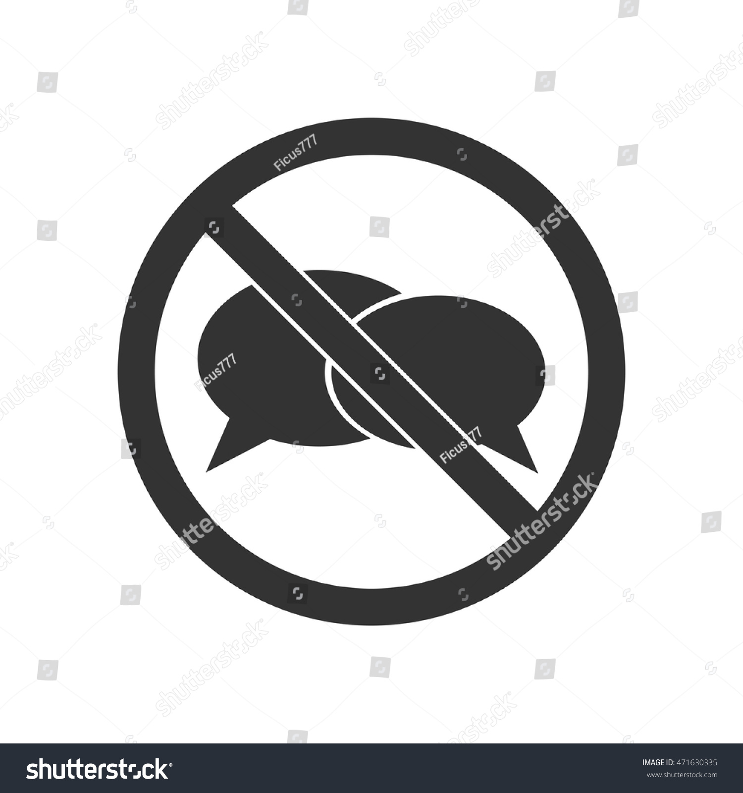 No Speaking Sign Stock Vector (Royalty Free) 471630335 | Shutterstock