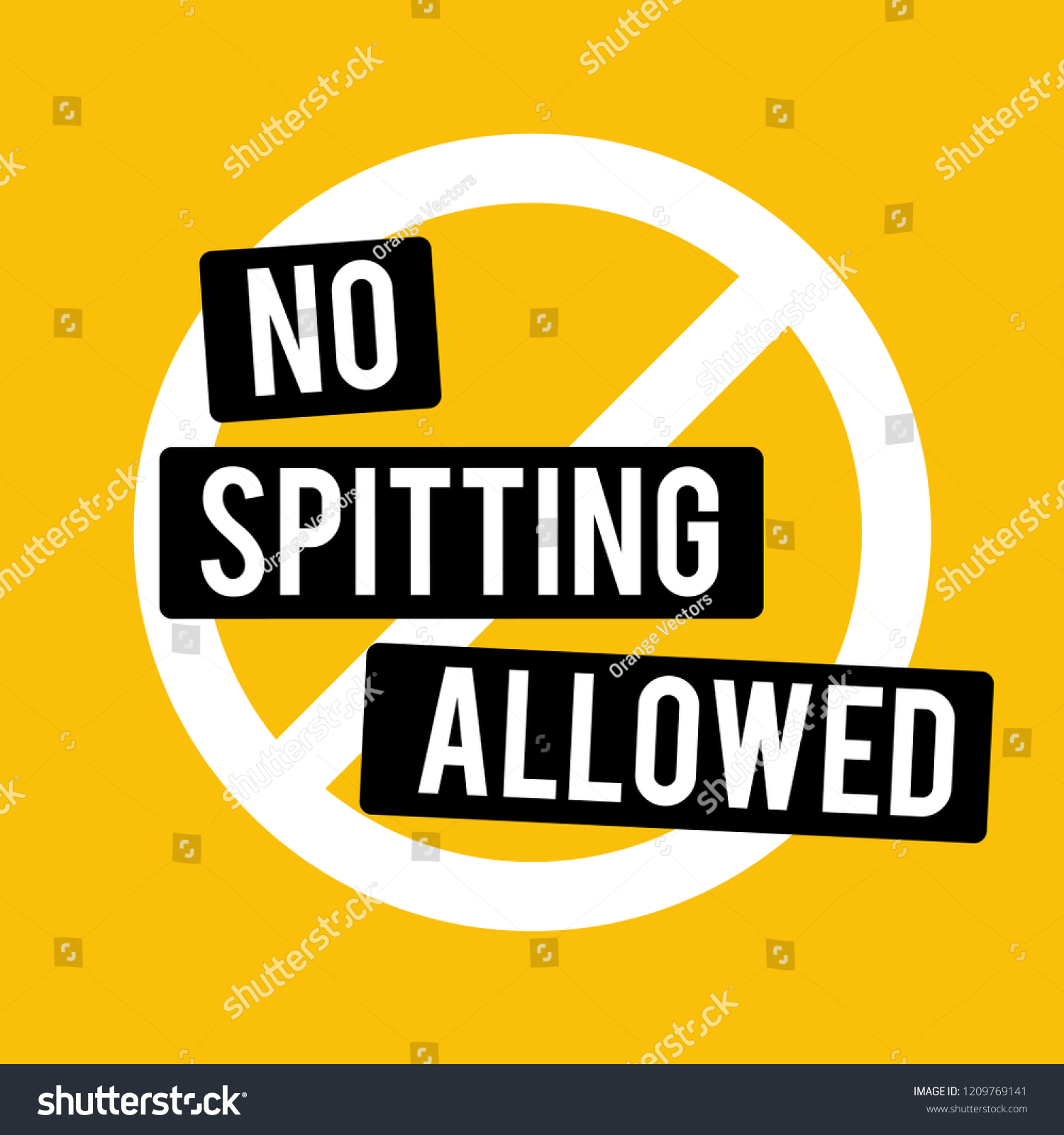 No Spitting Allowed Vector Signage Illustration Stock Vector (Royalty ...