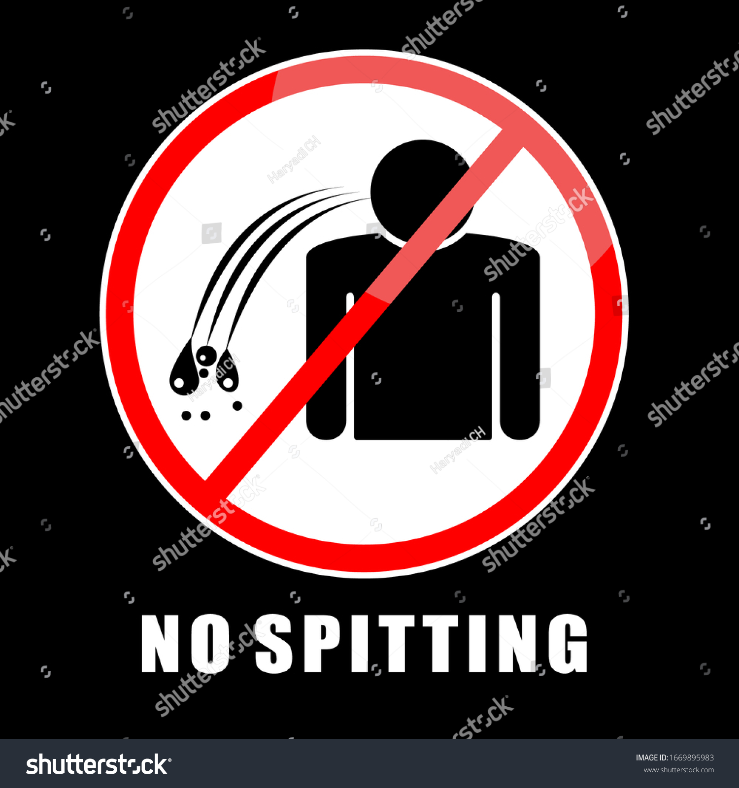 No Spitting Sign Label Vector: เวกเตอร์สต็อก (ปลอดค่าลิขสิทธิ์ ...