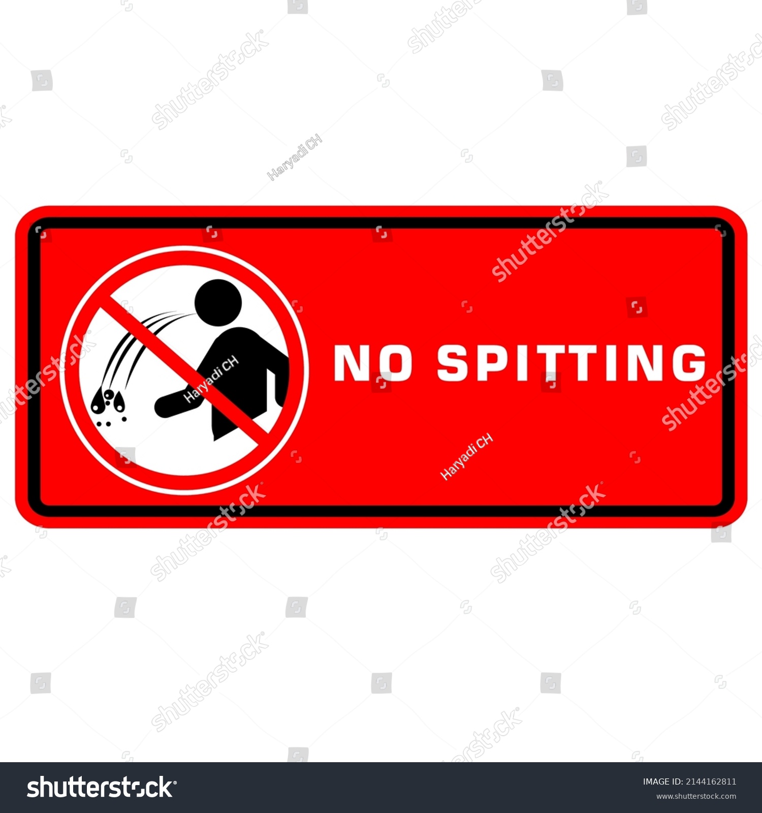 No Spitting Sign Label Vector: เวกเตอร์สต็อก (ปลอดค่าลิขสิทธิ์ ...
