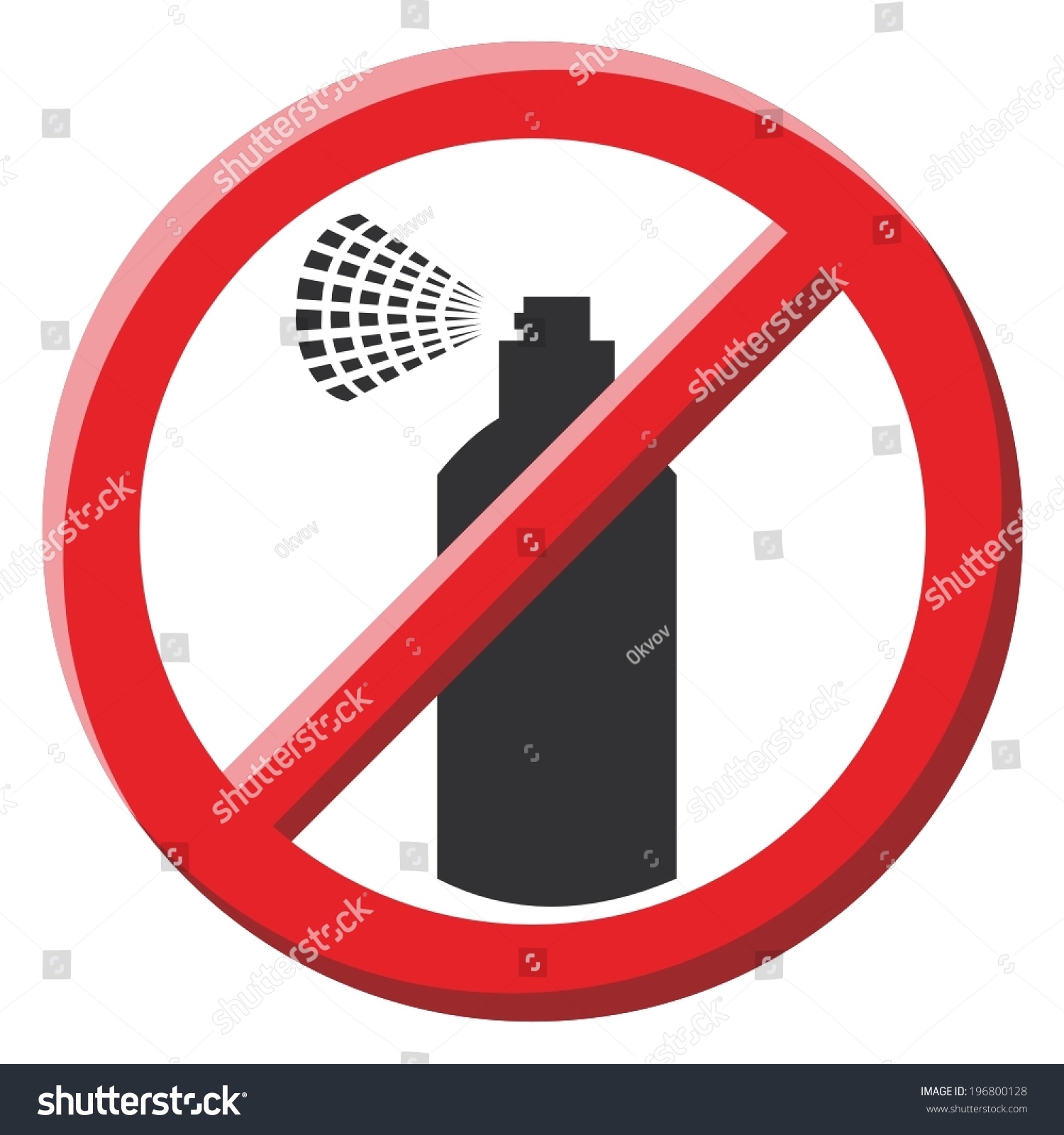No Spray Sign Vector Illustration Stock Vector (Royalty Free) 196800128