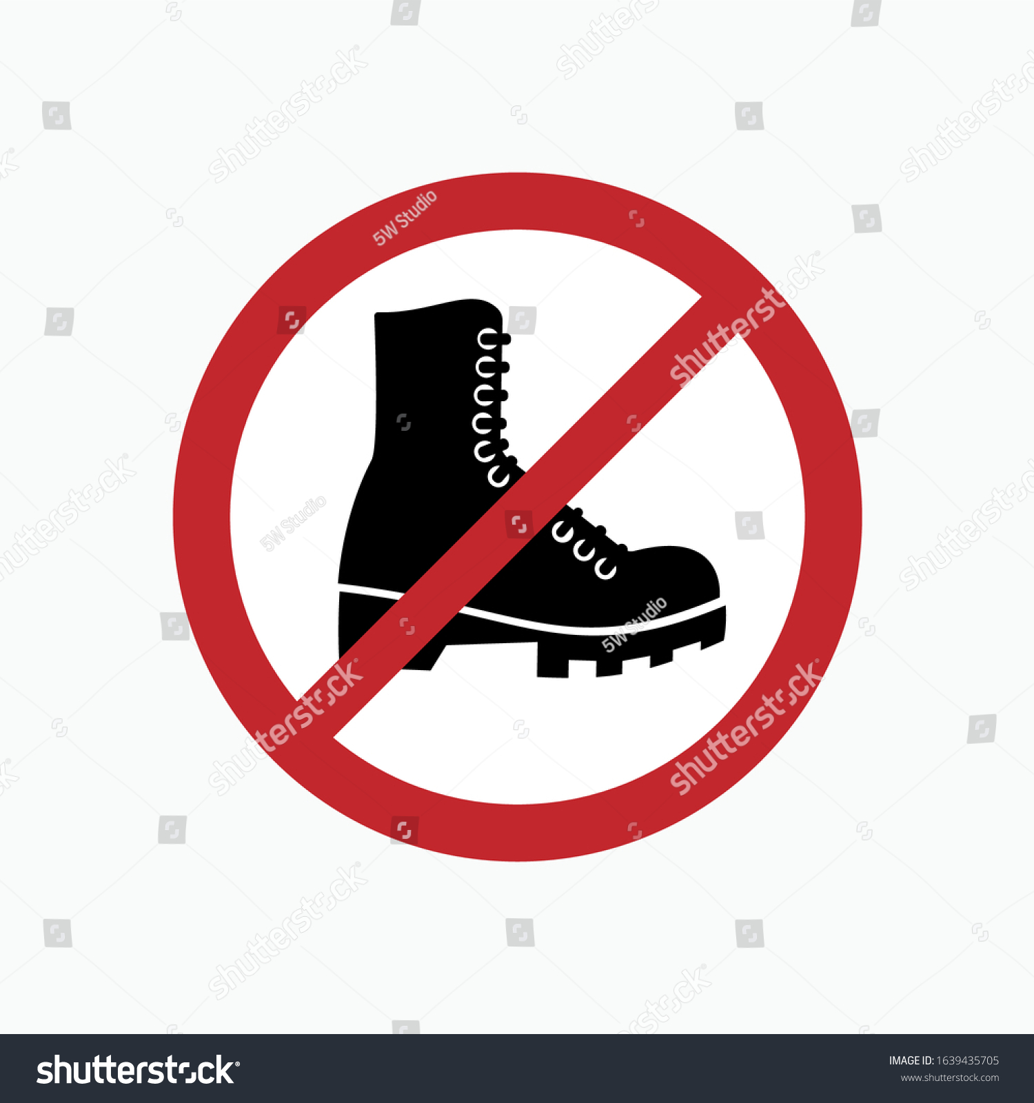 No Step Icon Vector Sign Symbol Stock Vector (Royalty Free) 1639435705