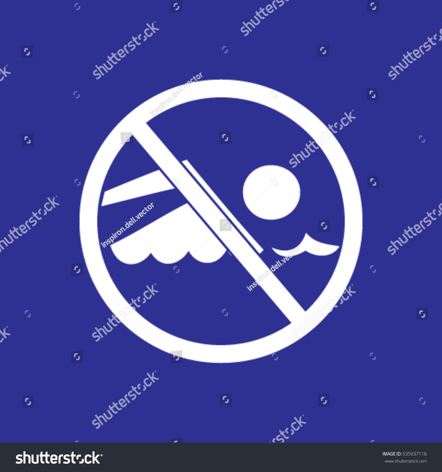 No Swimming Sign Vector Stock Vector (Royalty Free) 535937116 ...