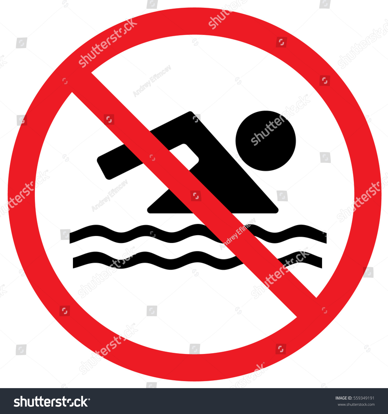 657 Round no swimming sign Images, Stock Photos & Vectors | Shutterstock