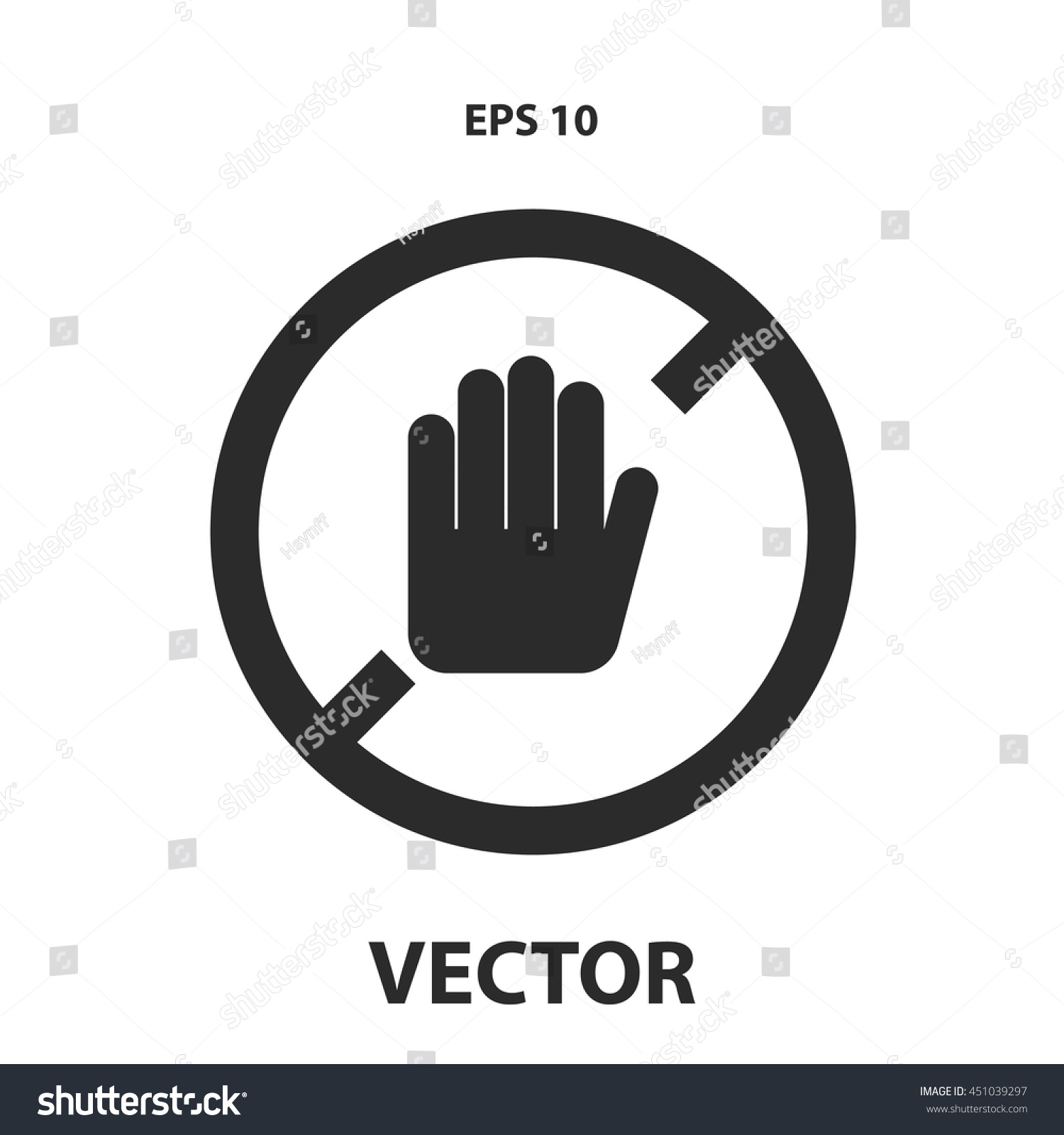 No Touch Icon: vector de stock (libre de regalías) 451039297 | Shutterstock