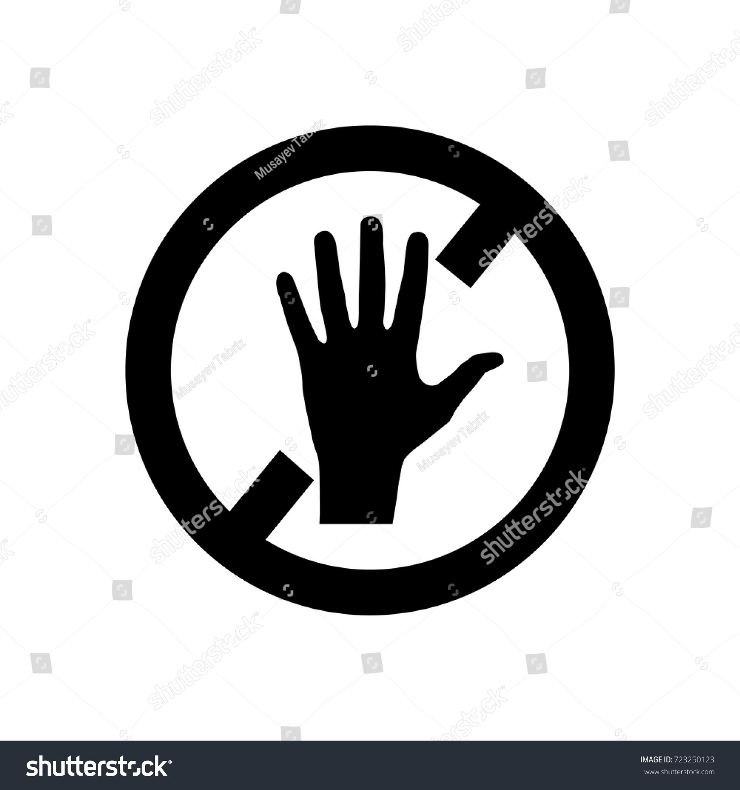 No Touch Icon Stock Vector (Royalty Free) 723250123