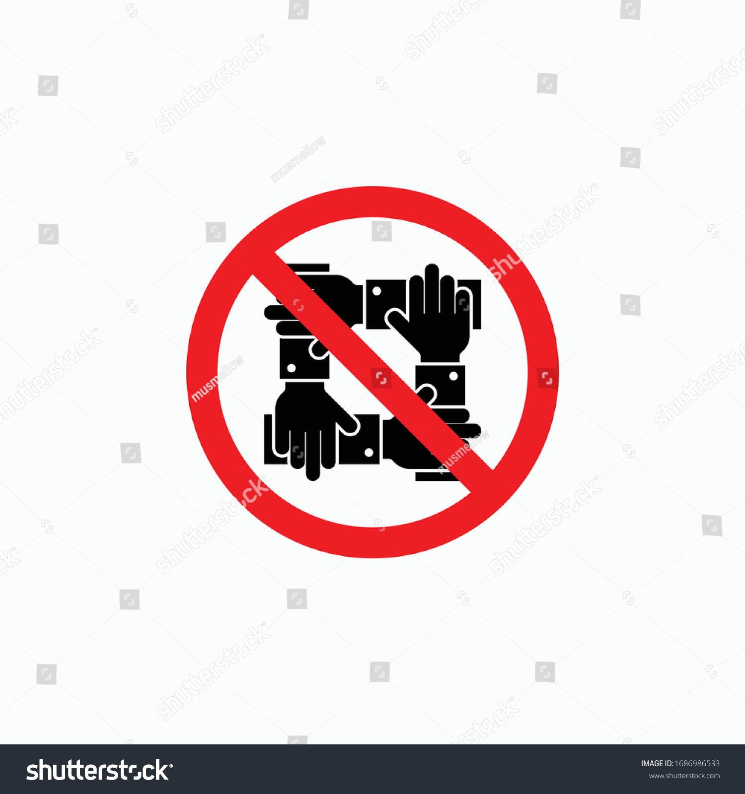 No Touch Icon Do Not Touch Stock Vector (Royalty Free) 1686986533