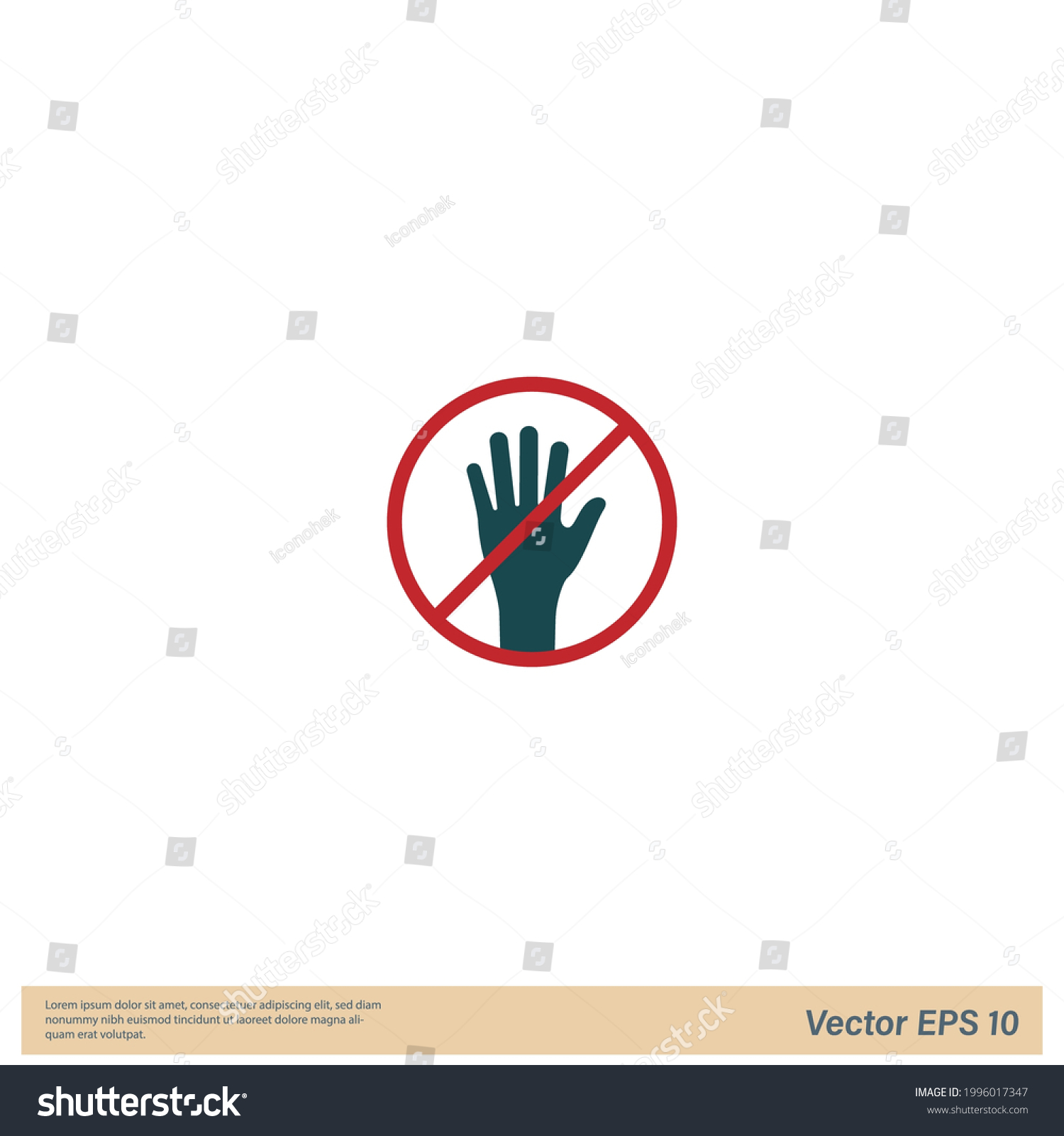 No Touch Icon Sign Design Element Stock Vector (Royalty Free ...