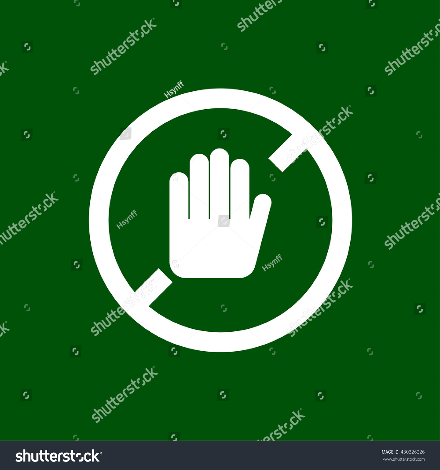 No Touch Icon Touch Forbidden Vector: vector de stock (libre de ...