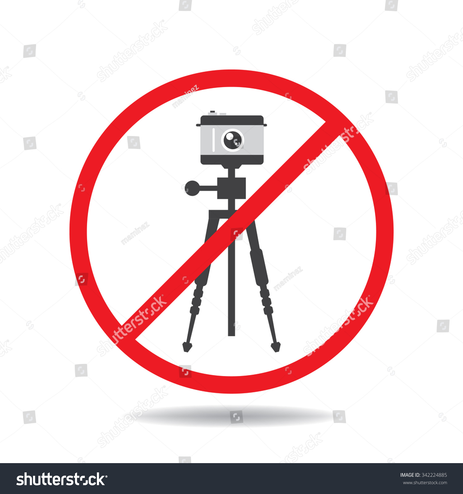 No Tripod Stock Vector Royalty Free 342224885