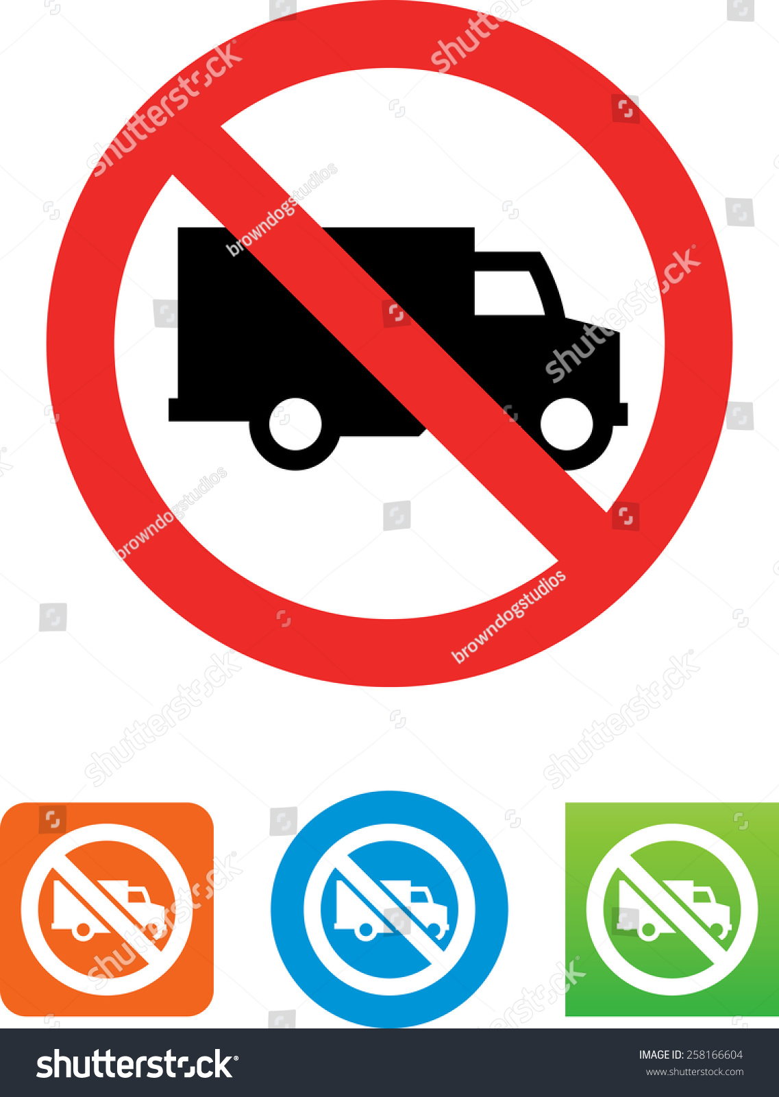 No Trucks Allowed Icon Stock Vector (Royalty Free) 258166604 | Shutterstock