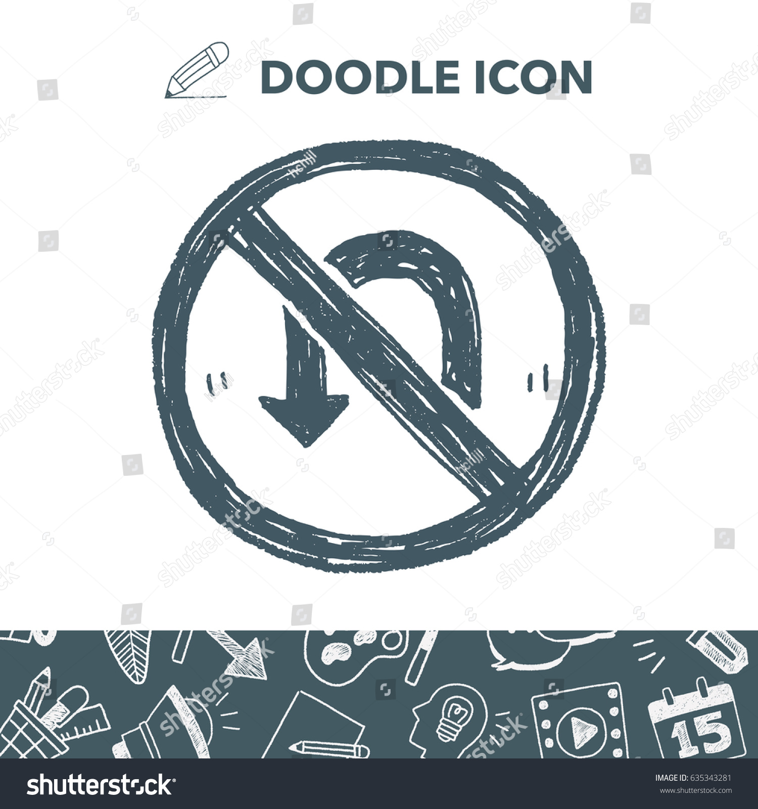 No Turn Back Doodle Stock Vector (Royalty Free) 635343281 | Shutterstock