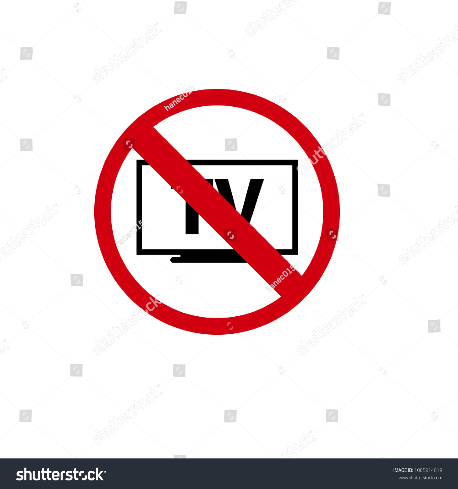 No Tv Icon Stock Vector (Royalty Free) 1085914019 | Shutterstock