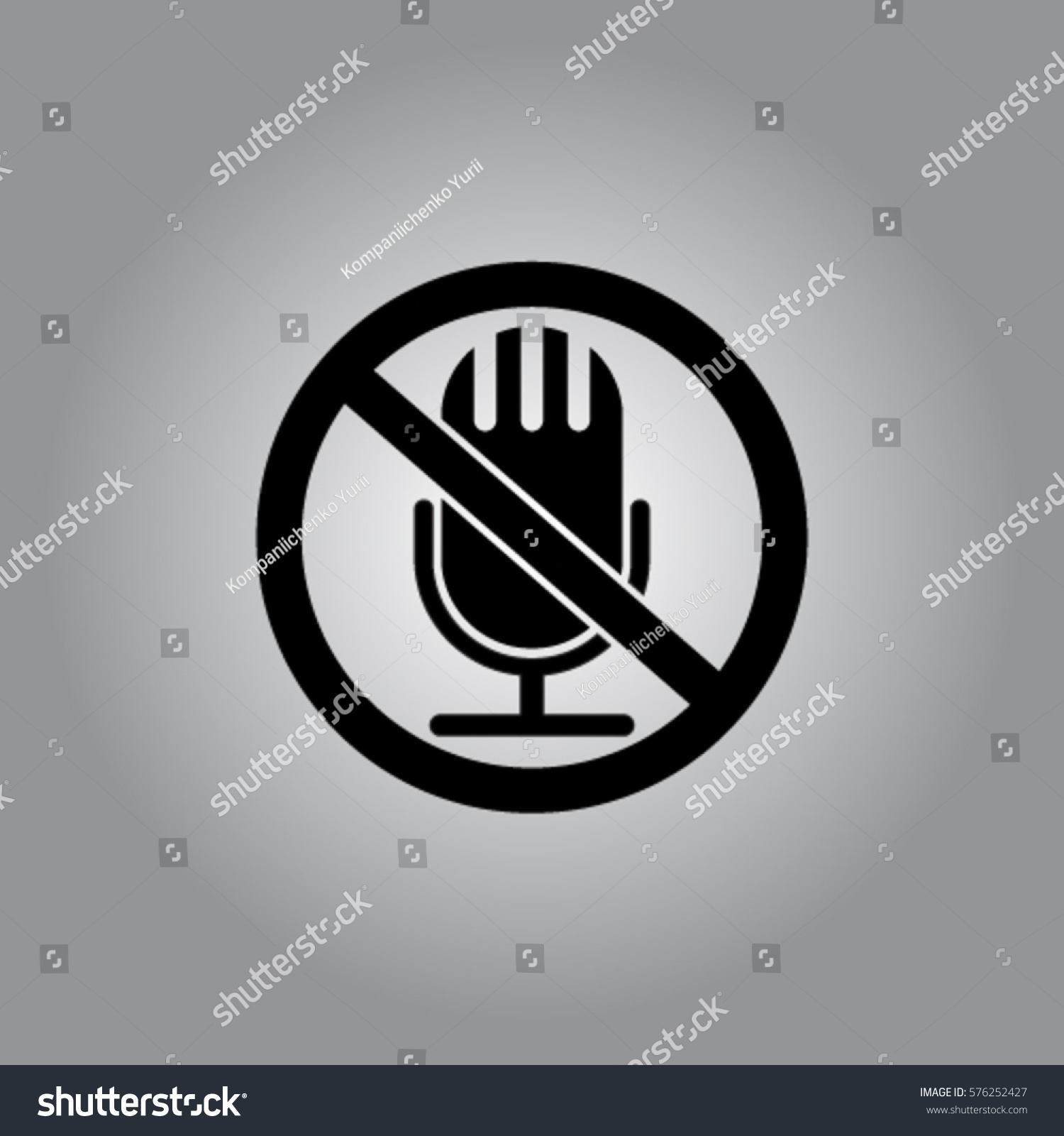 No Use Microphone Icon Vector Illustration Stock Vector (Royalty Free ...