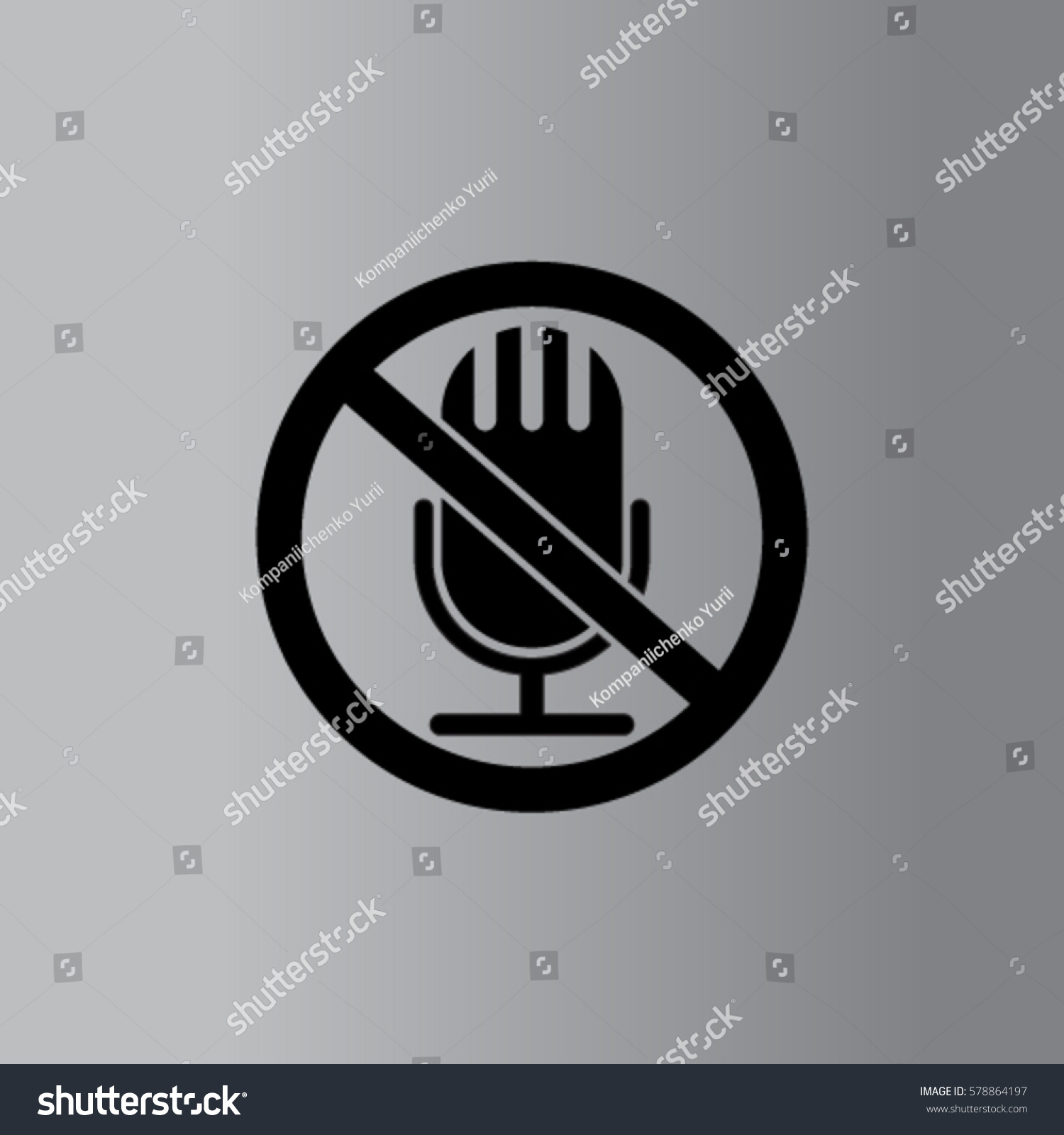 No Use Microphone Icon Vector Illustration Stock Vector (Royalty Free ...