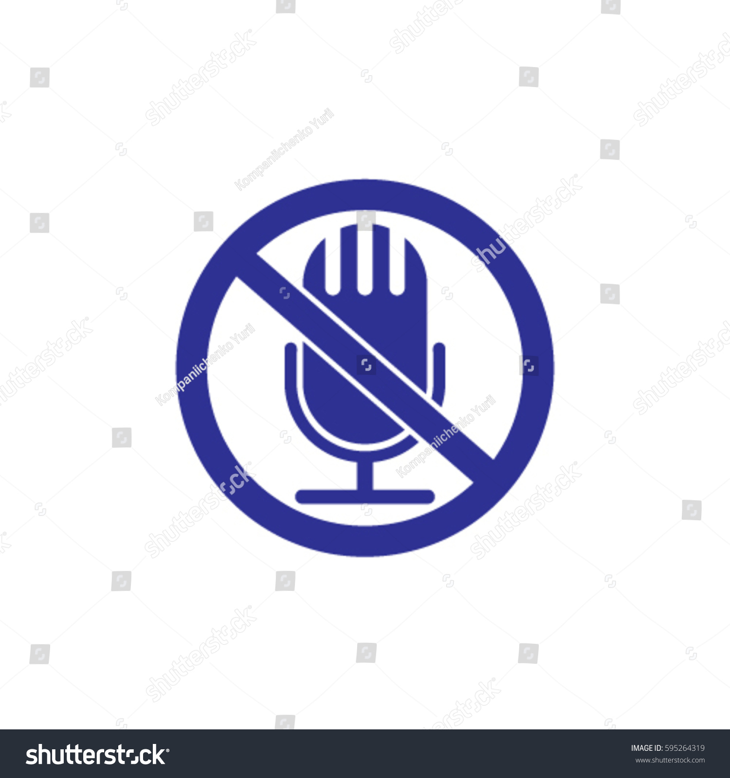 No Use Microphone Icon Vector Illustration Stock Vector (Royalty Free ...