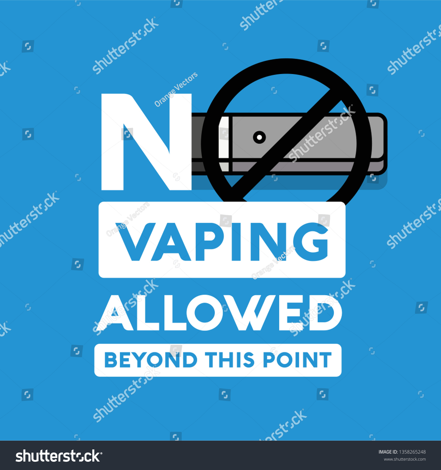 No Vaping Allowed Beyond This Point Stock Vector (Royalty Free ...
