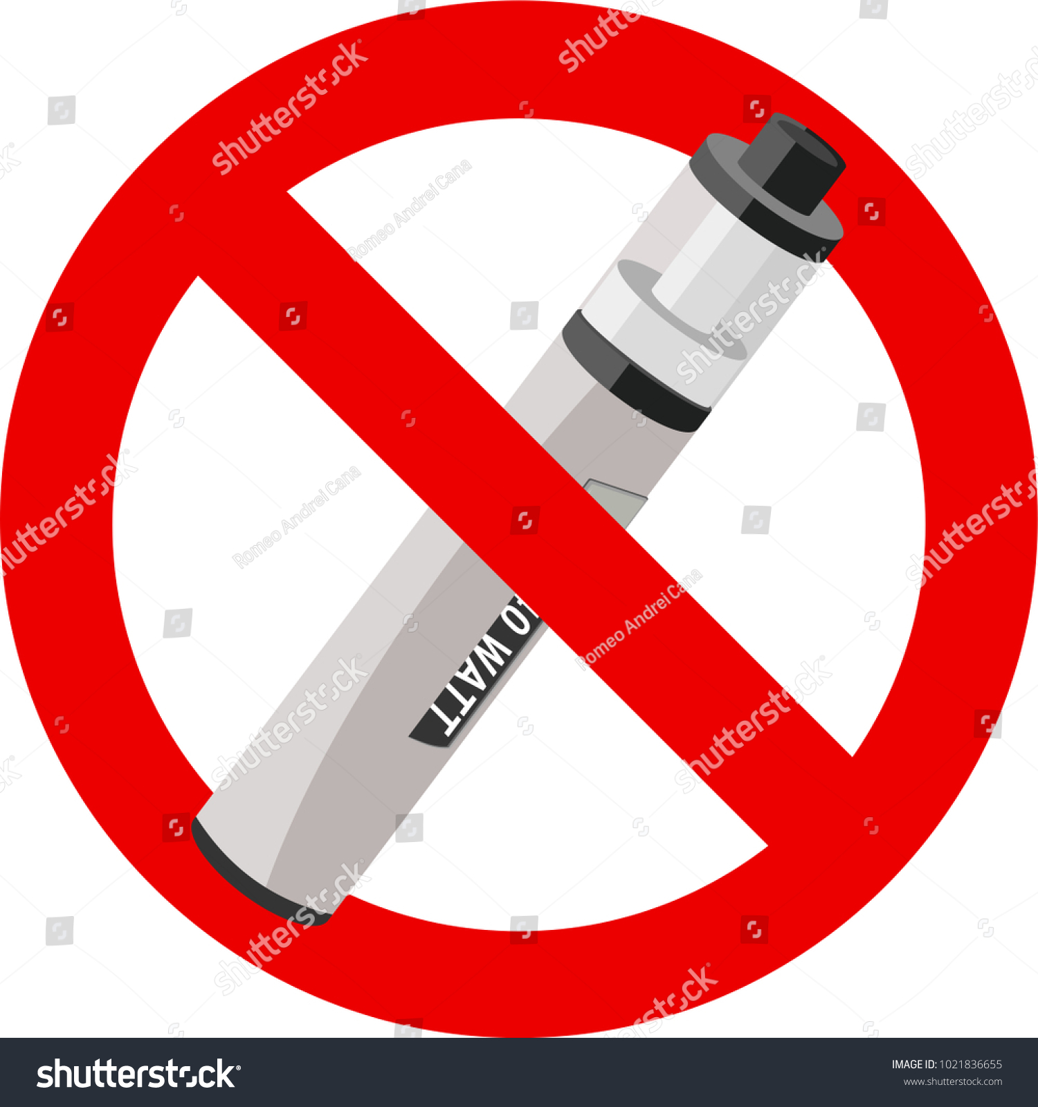 No Vaping Vape Pen Vector Illustration Stock Vector (Royalty Free ...