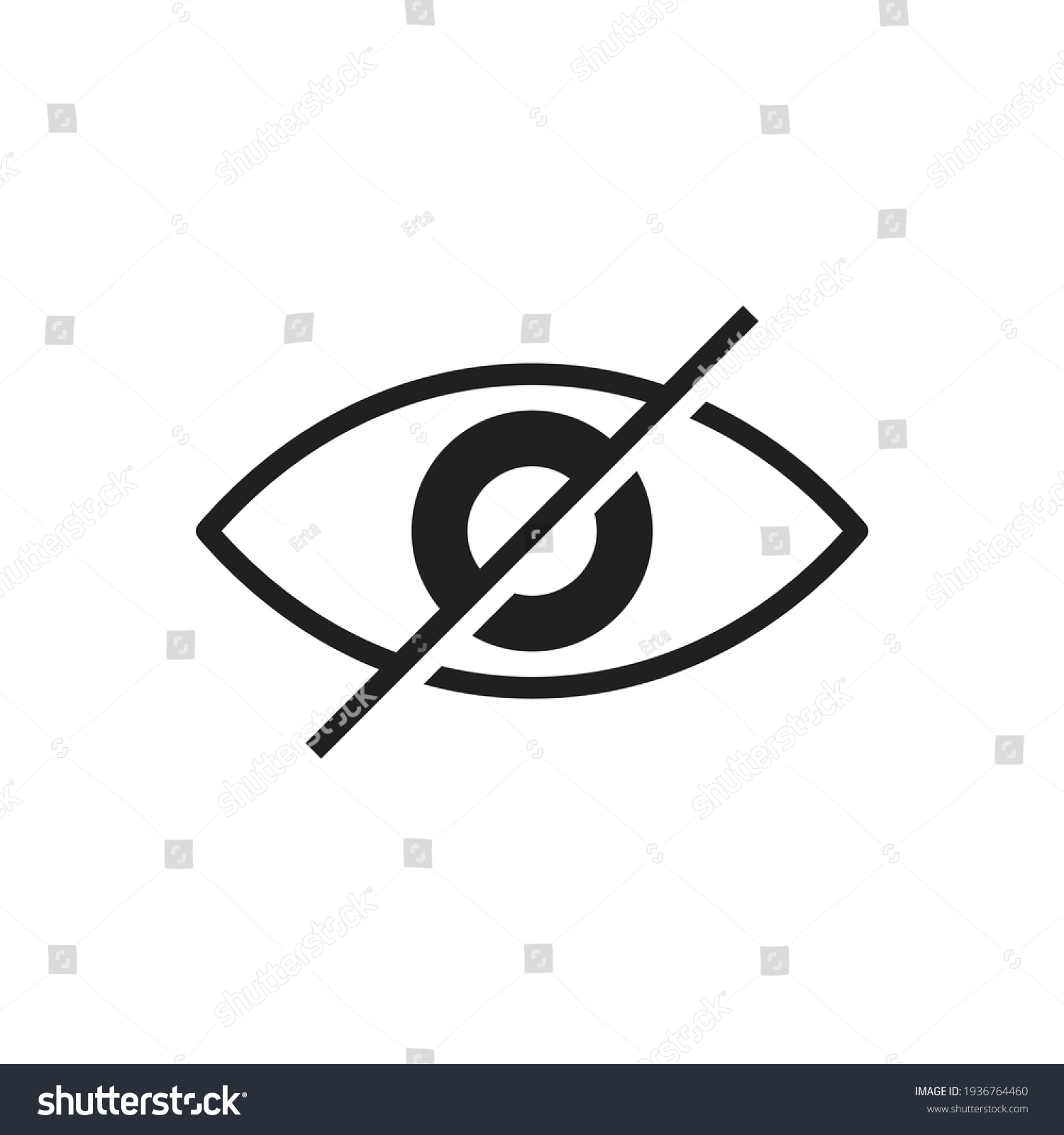 No Vision Icon Design Vector Illustration: vetor stock (livre de ...