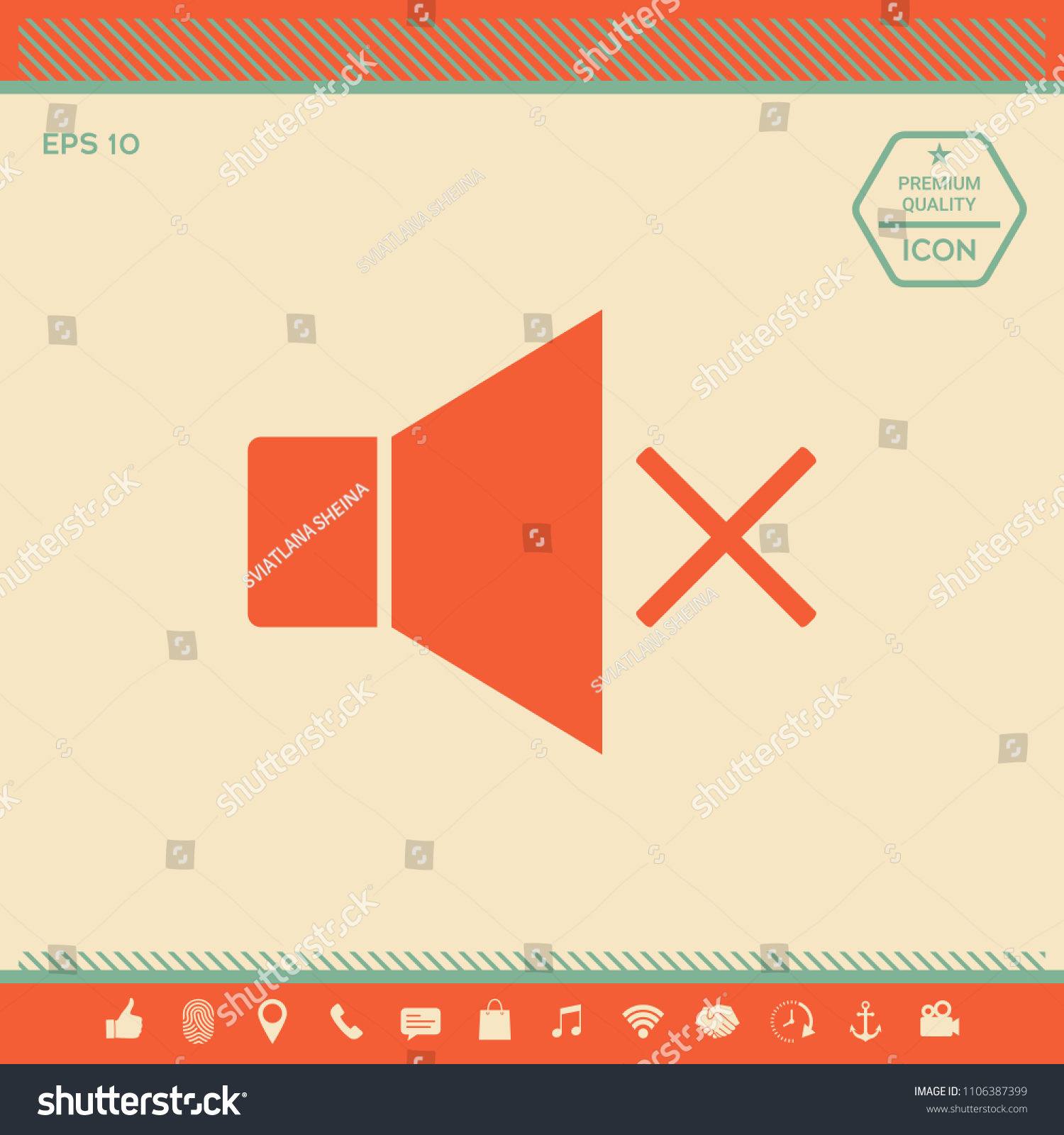 No Volume Icon Stock Vector (Royalty Free) 1106387399 | Shutterstock
