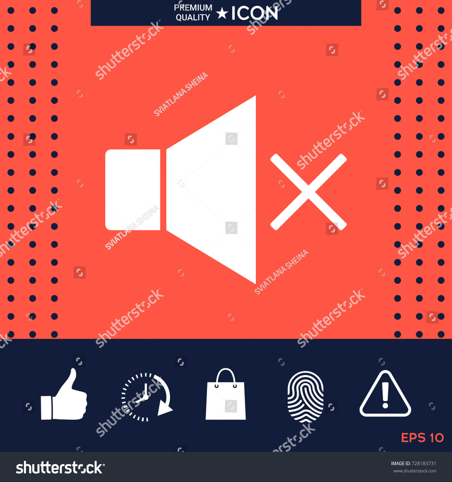 No Volume Icon Stock Vector (Royalty Free) 728183731 | Shutterstock
