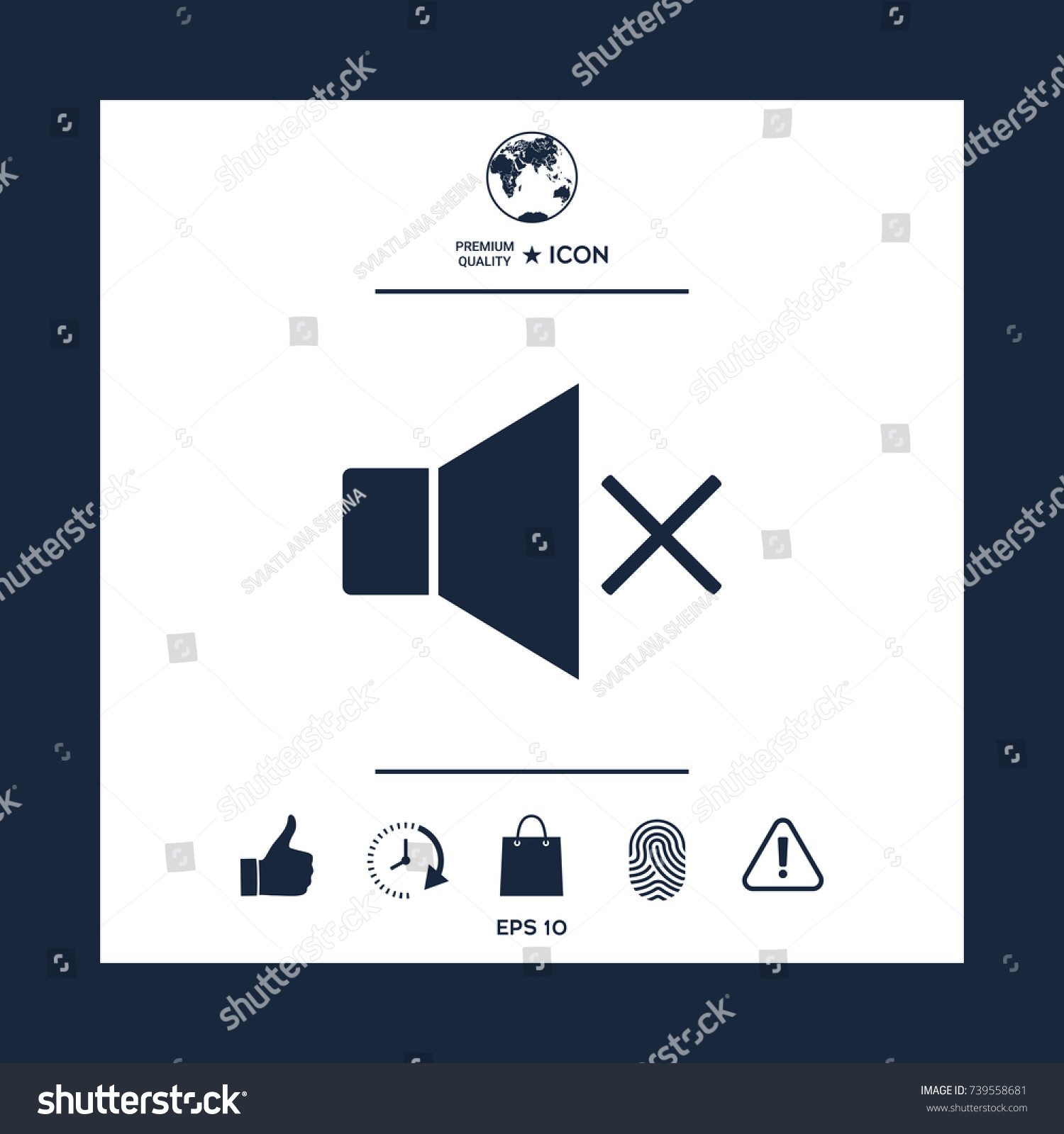 No Volume Icon Stock Vector (Royalty Free) 739558681 | Shutterstock