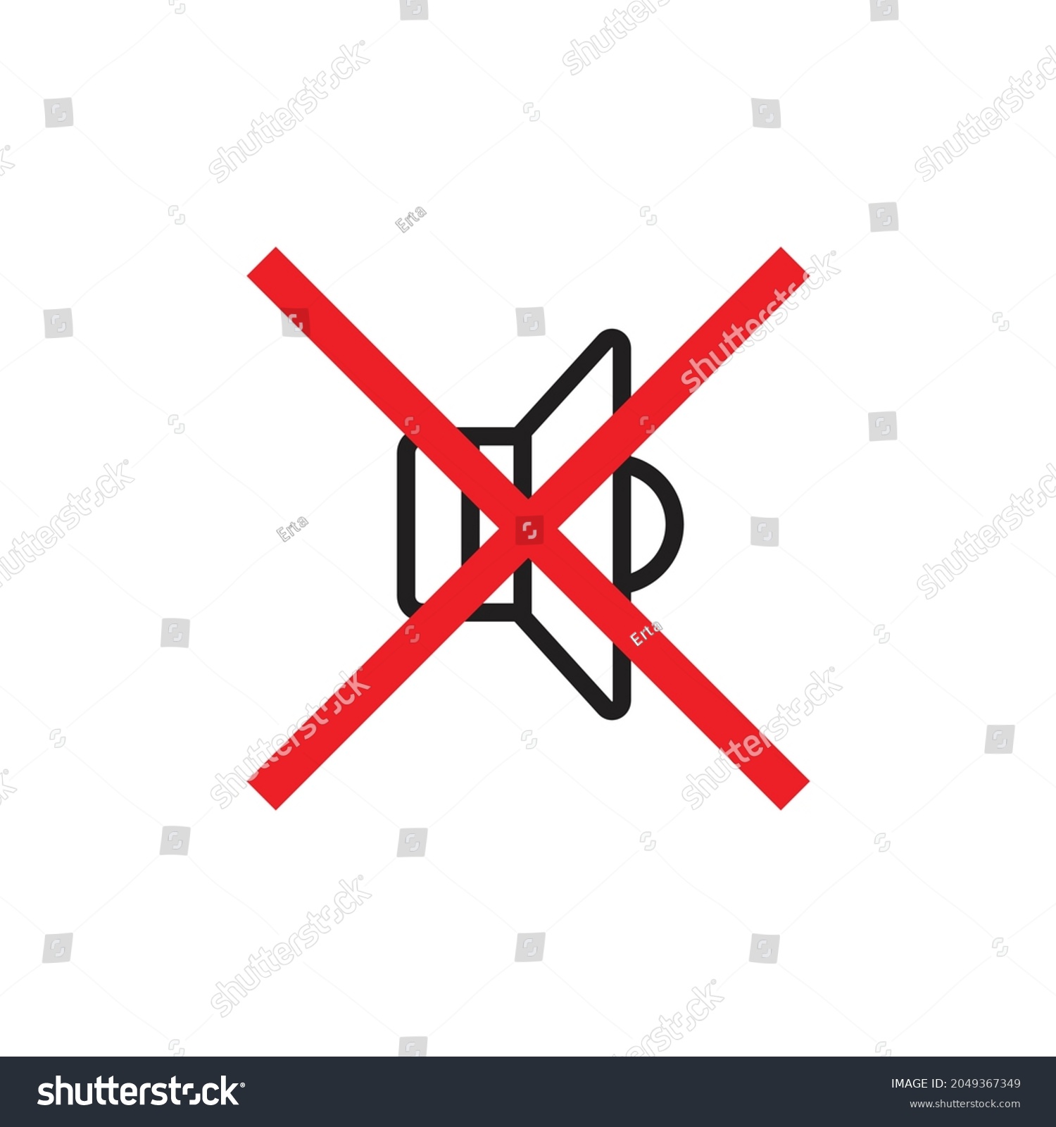 No Volume Icon Design Vector Illustration Stock Vector (Royalty Free ...