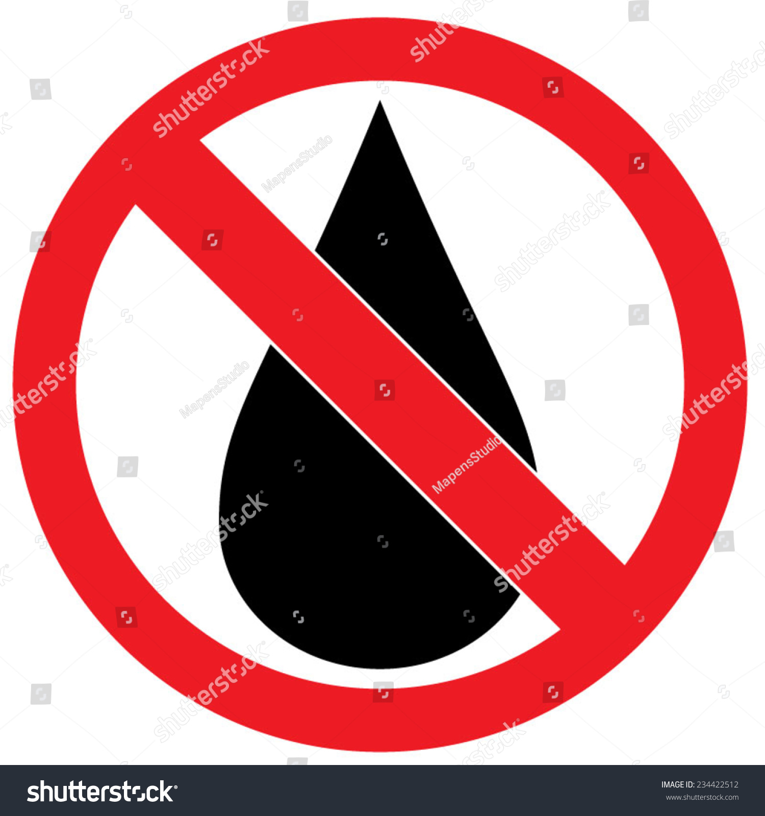 No Water Drop Stock Vector (Royalty Free) 234422512 | Shutterstock