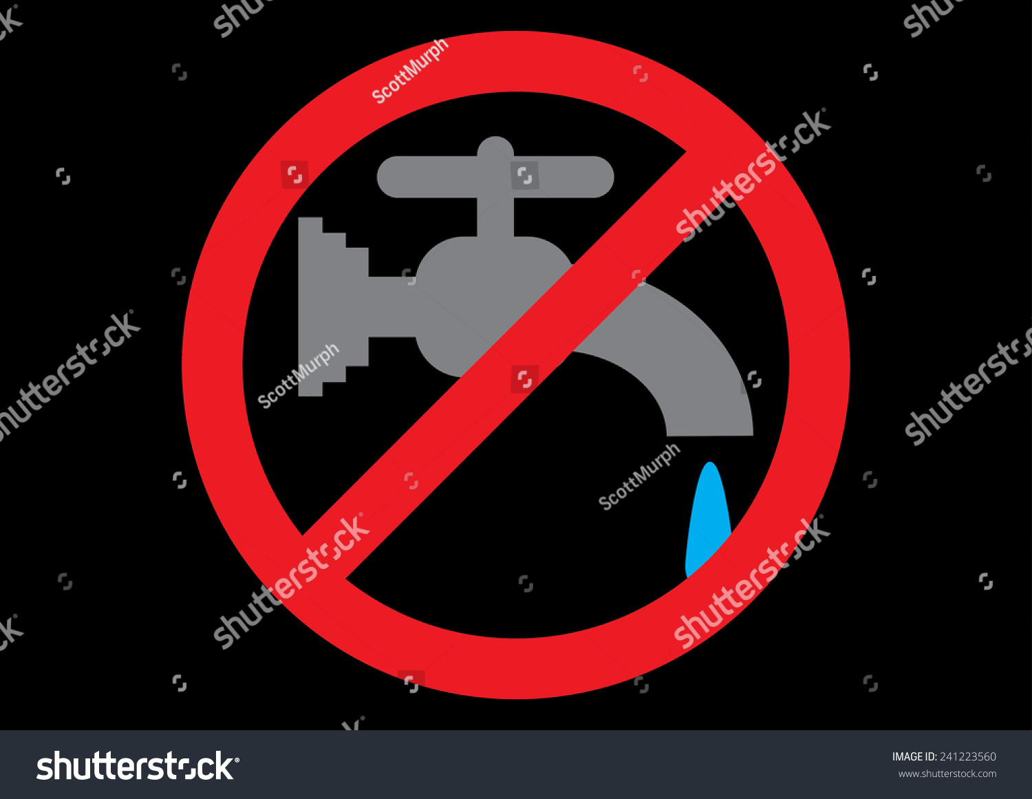 No Water Sign Vector Stock Vector (Royalty Free) 241223560