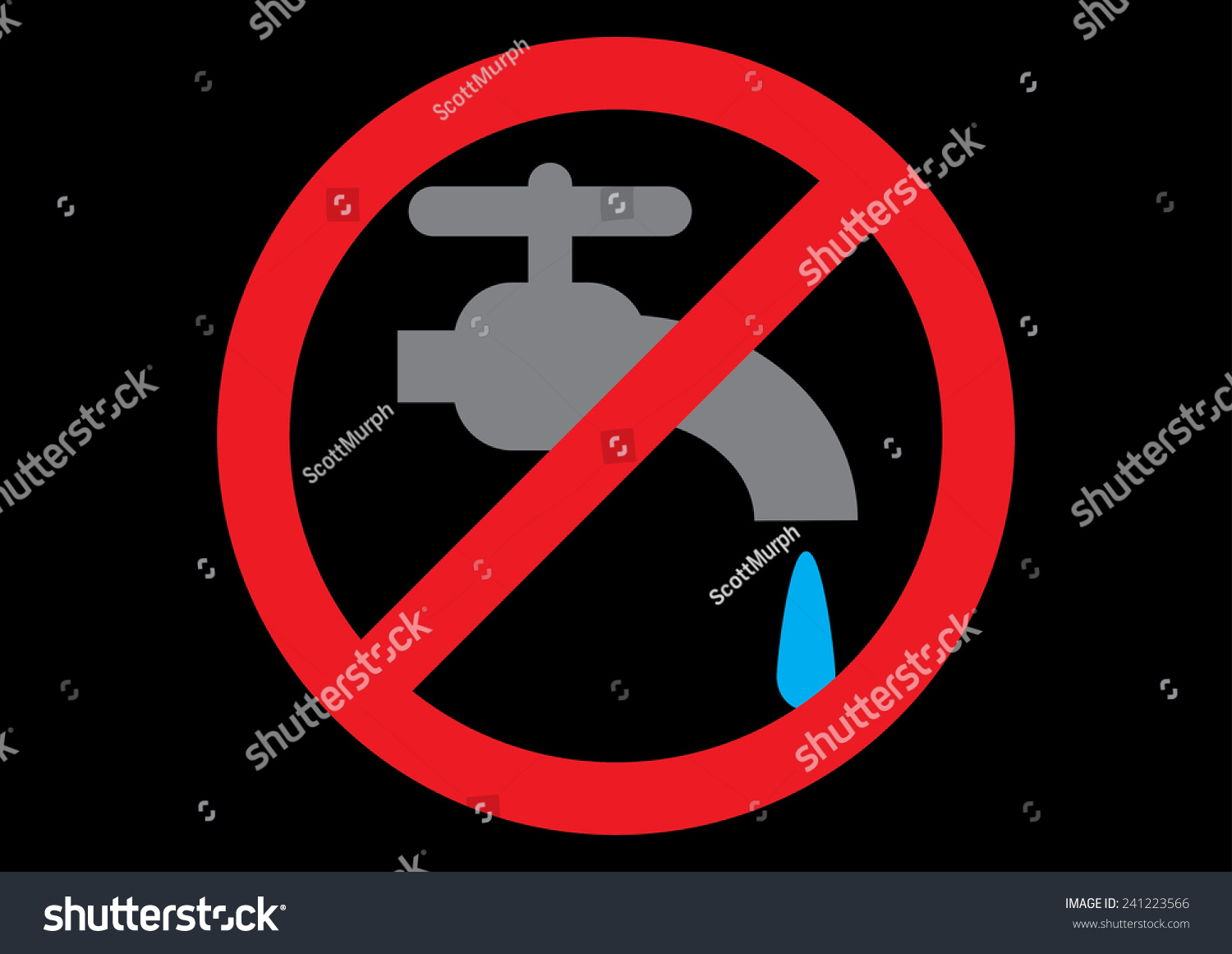 No Water Sign Vector Stock Vector (Royalty Free) 241223566 | Shutterstock