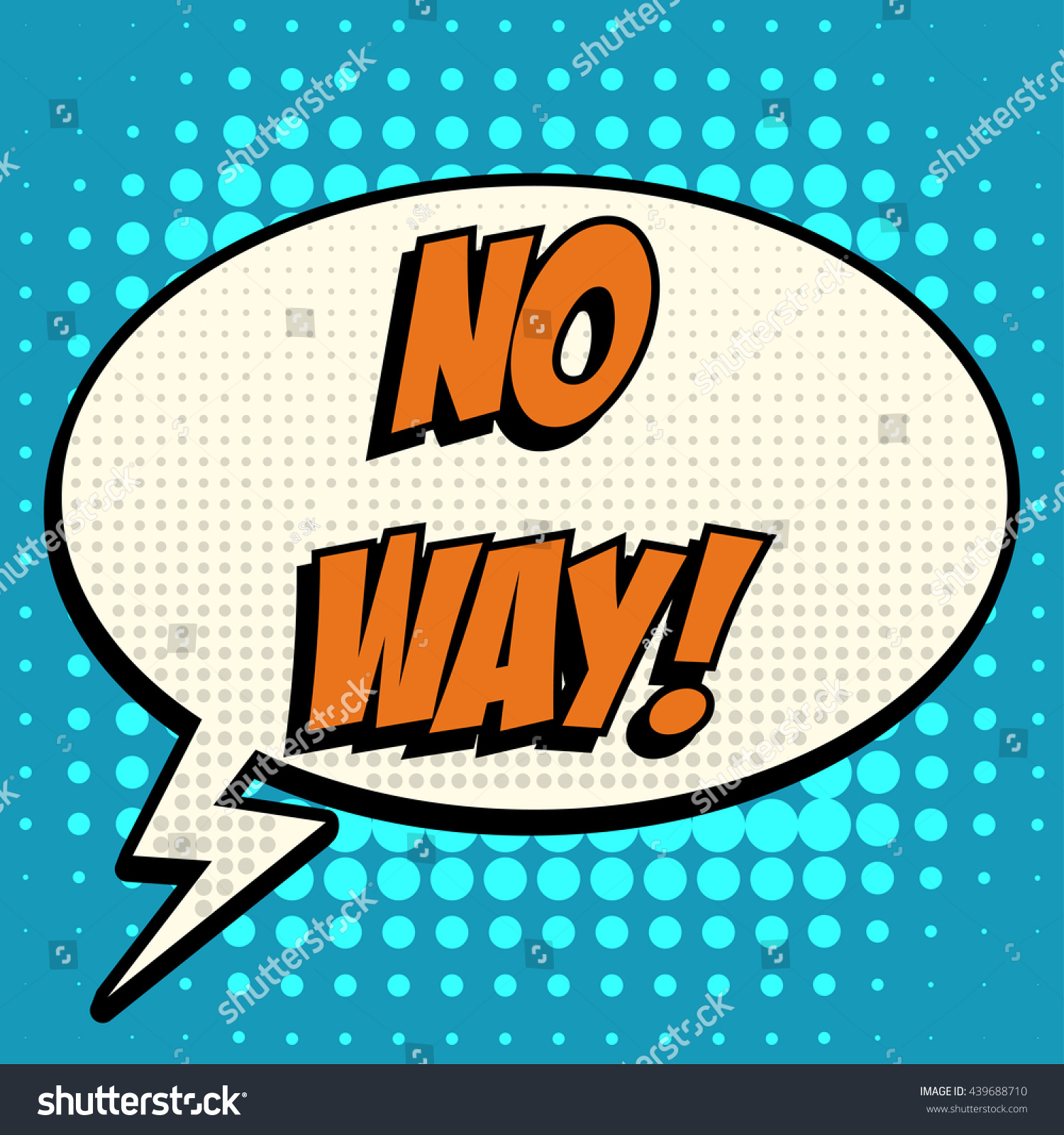 No Way Comic Book Bubble Text Stock Vector (Royalty Free) 439688710