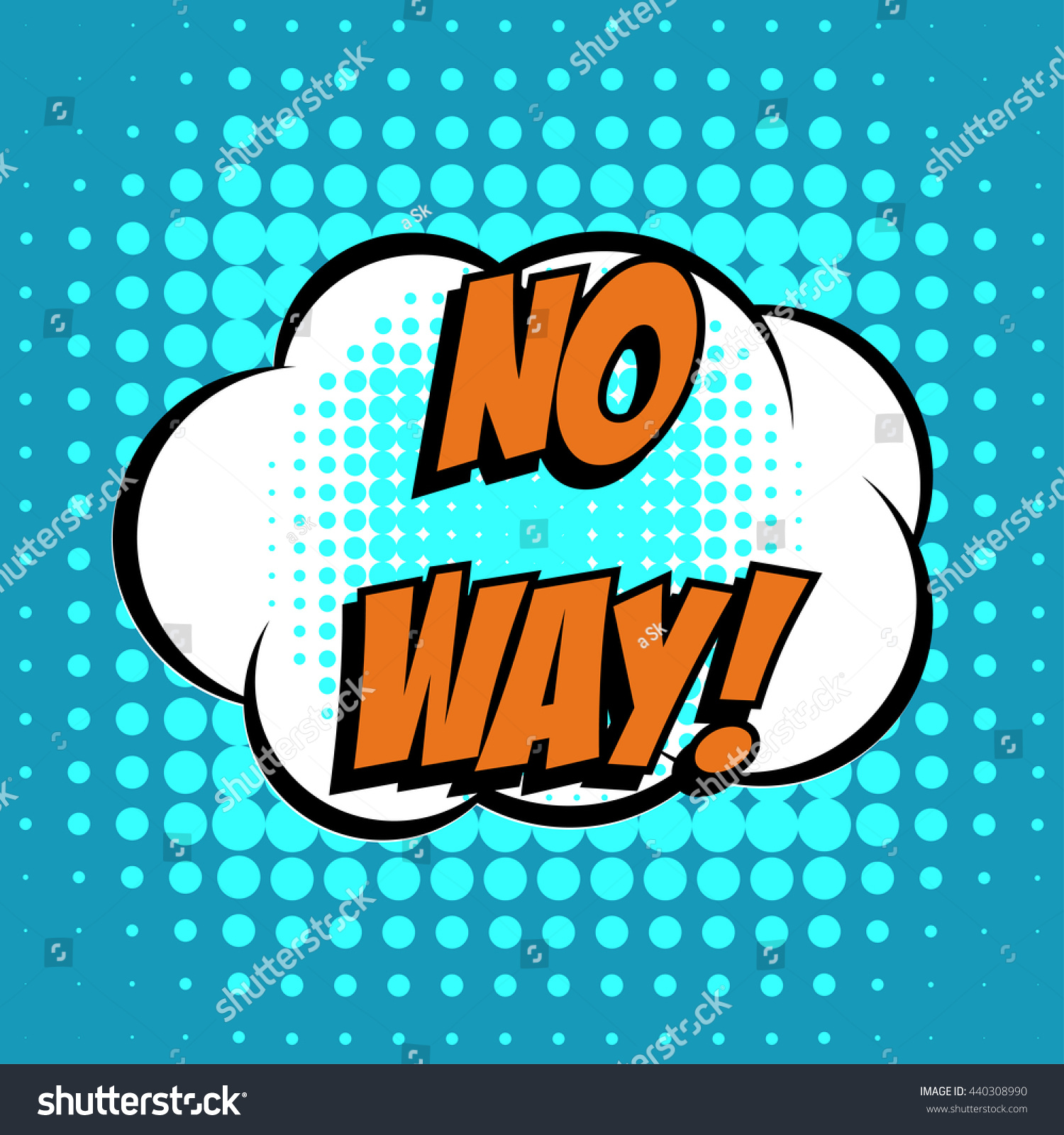 No Way Comic Book Bubble Text Stock Vector (Royalty Free) 440308990 ...