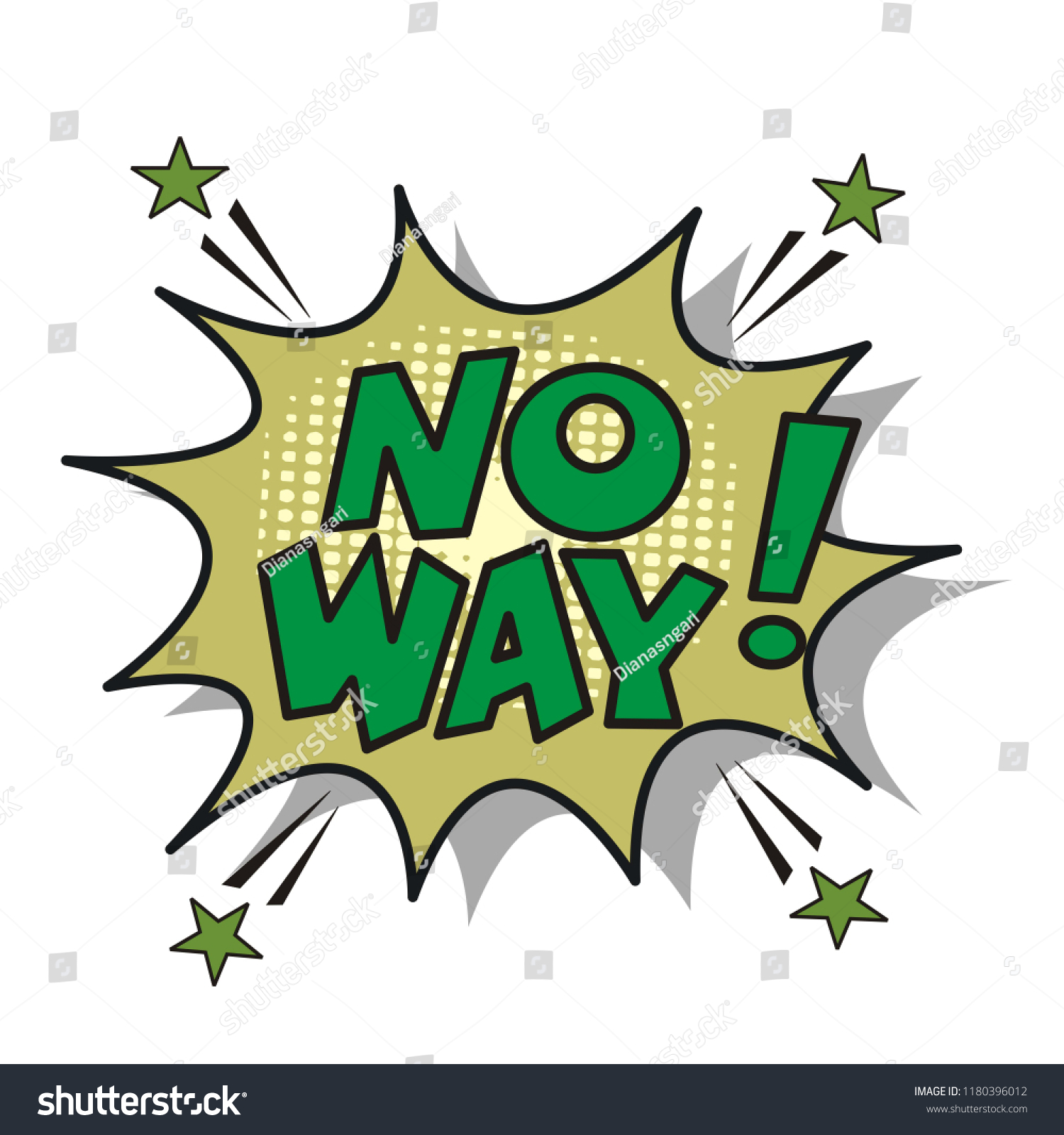 No Way Single Bubble Speech On: vector de stock (libre de regalías ...