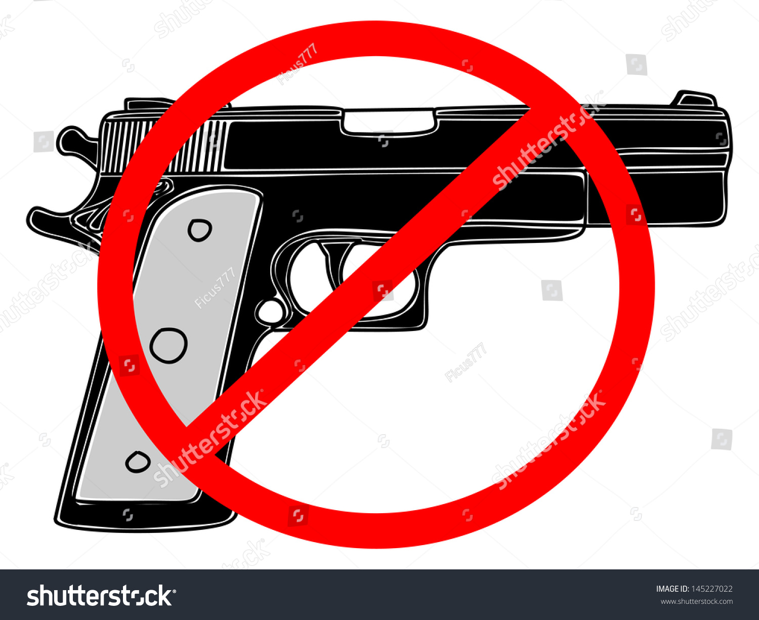 No Weapon Allowed Illustration Stock Vector (Royalty Free) 145227022 ...
