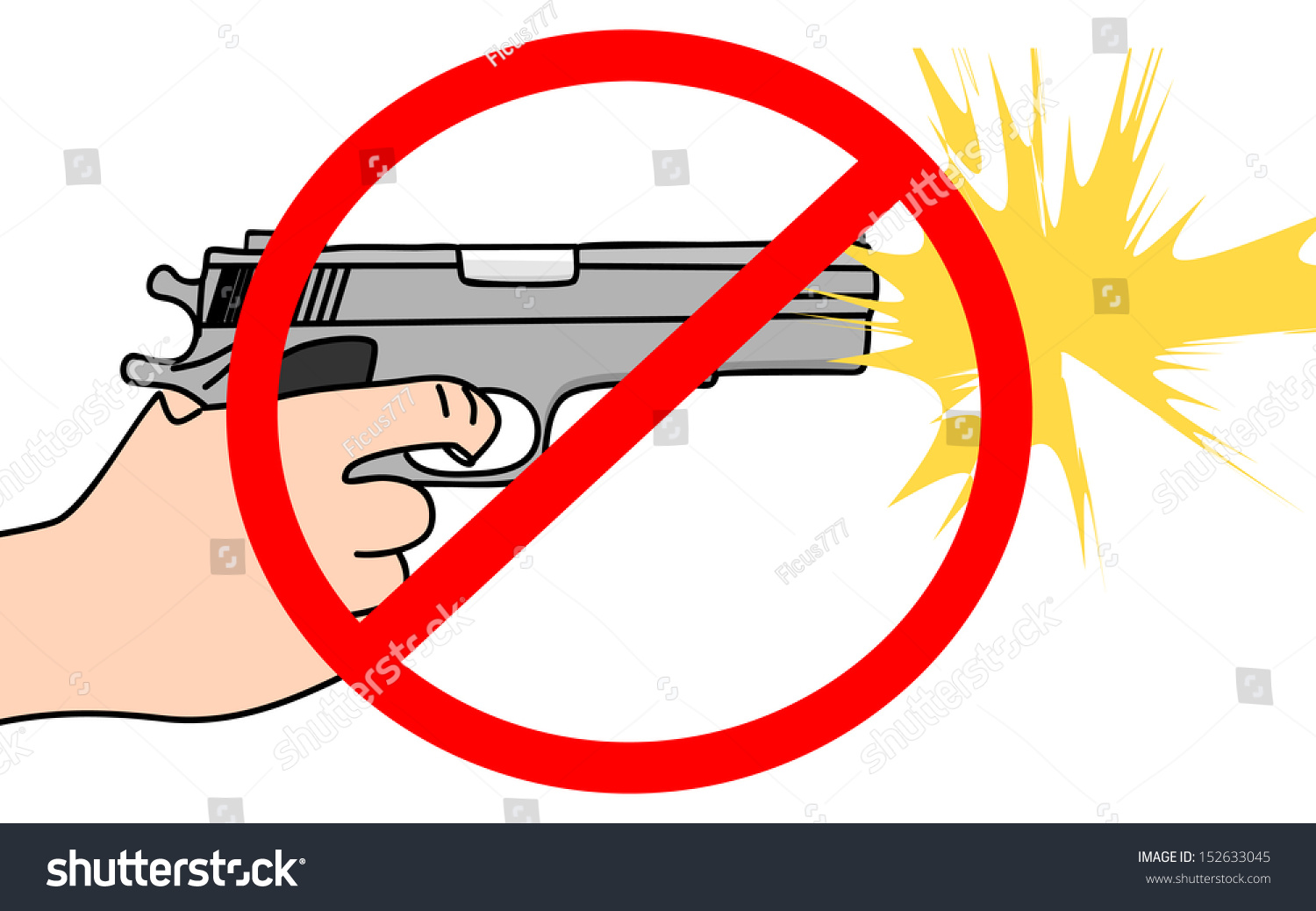 No Weapon Allowed Illustration Stock Vector (Royalty Free) 152633045