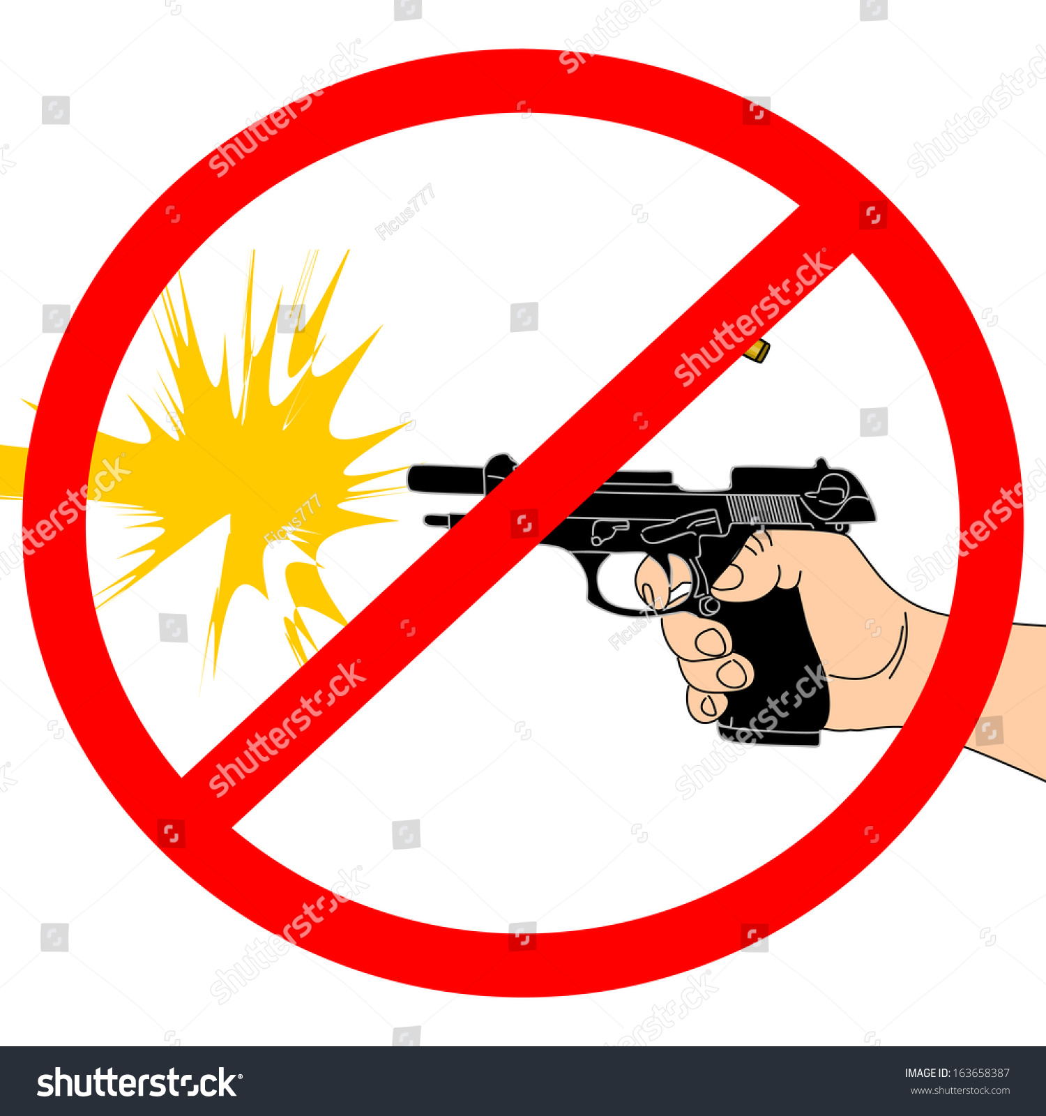 No Weapon Allowed Illustration Stock Vector (Royalty Free) 163658387