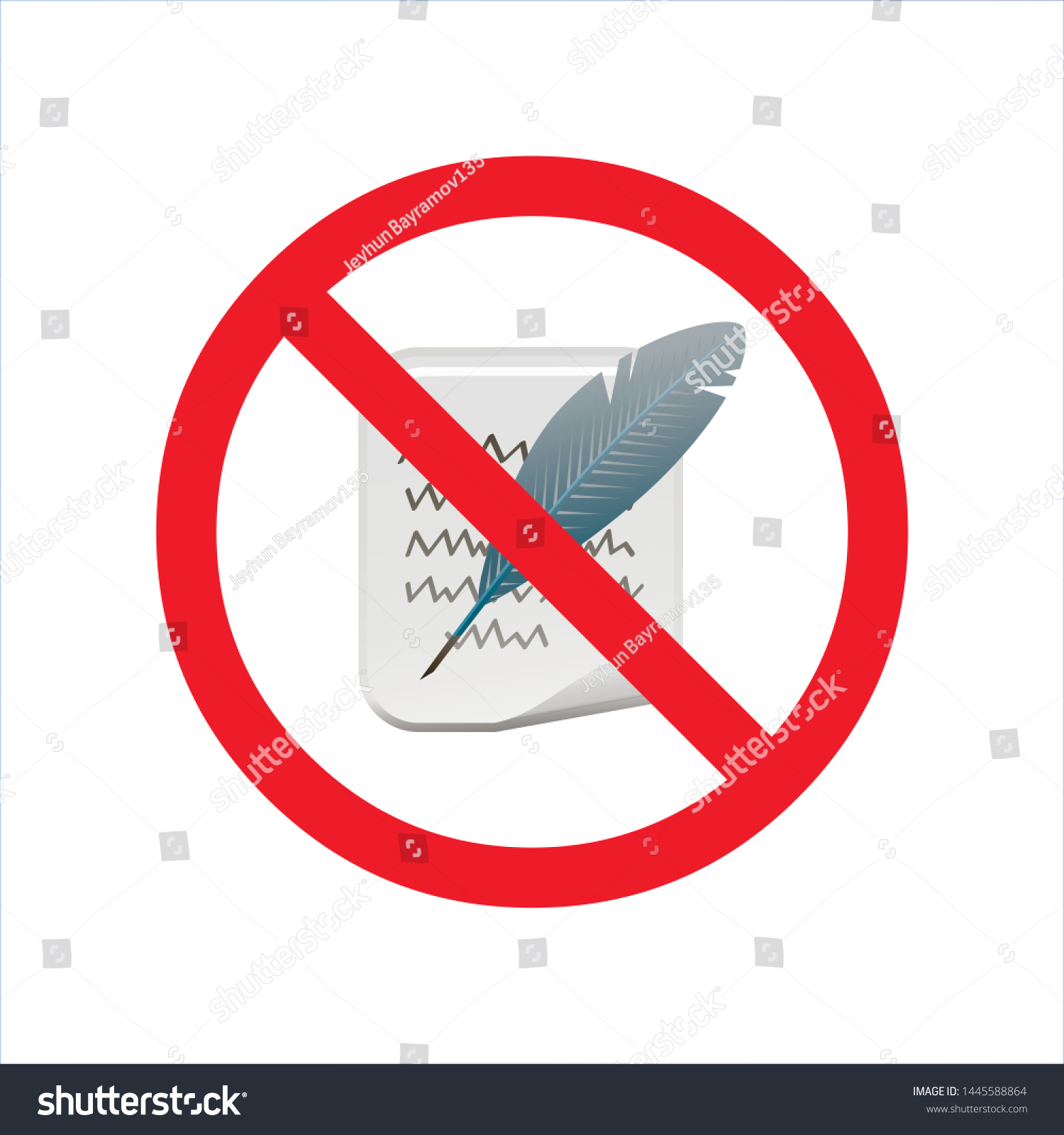 No Writing Icon No Typing Vector: เวกเตอร์สต็อก (ปลอดค่าลิขสิทธิ์ ...