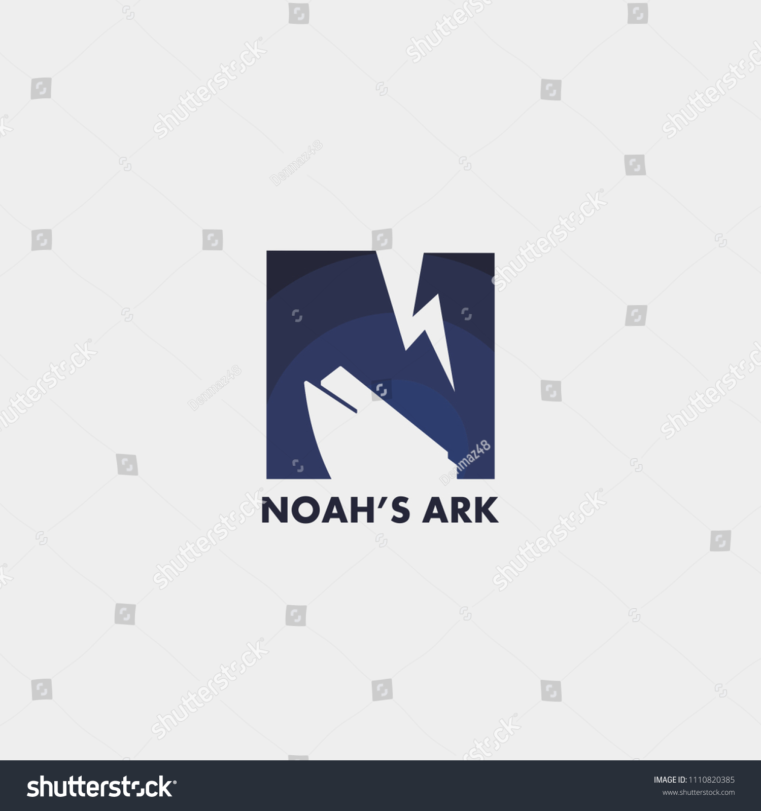 Noahs Ark Logo Design: vetor stock (livre de direitos) 1110820385 ...