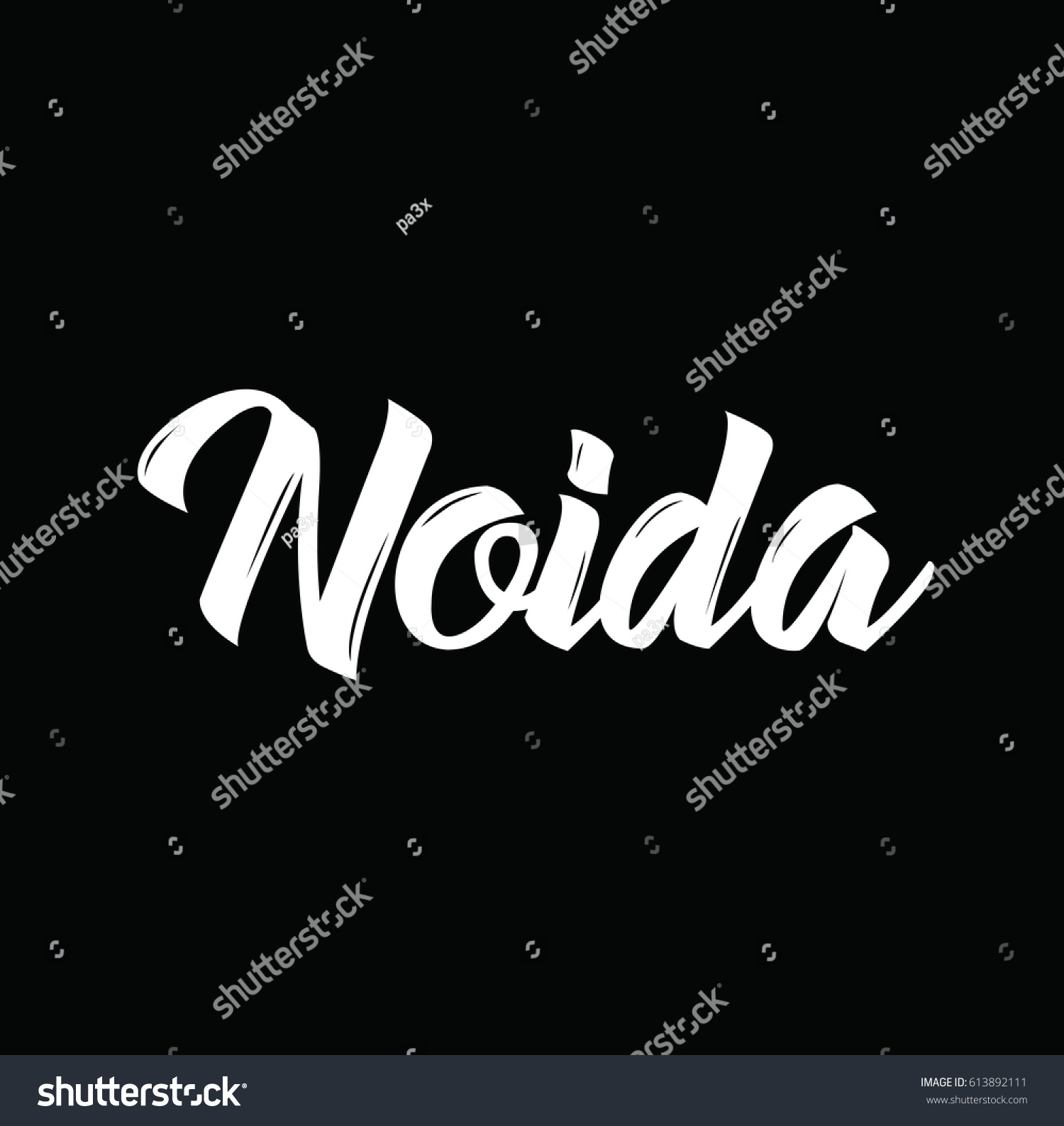 Noida Text Design Vector Calligraphy Typography Stock Vector (Royalty ...