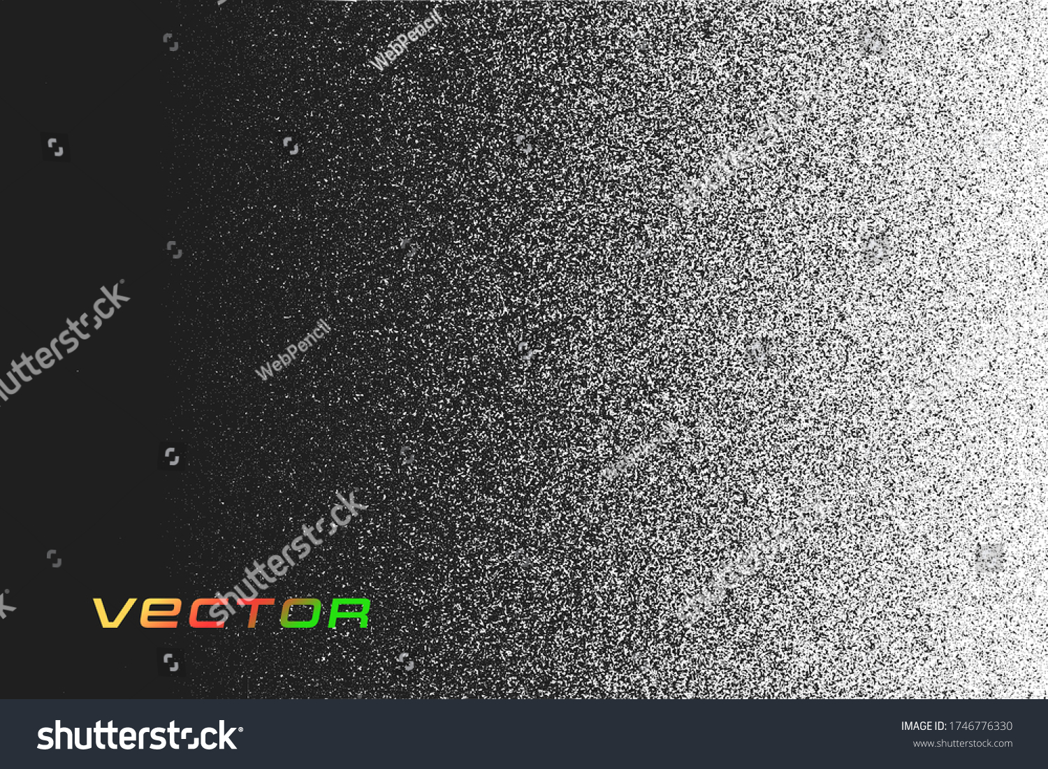 Noise Gradient Vector Monochrome Illustration Template Stock Vector ...