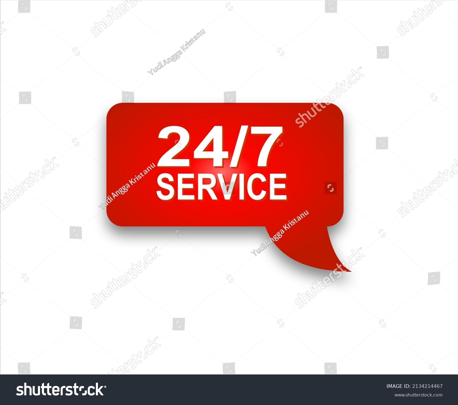 Non Stop Service Simple Design Using Stock Vector (Royalty Free ...