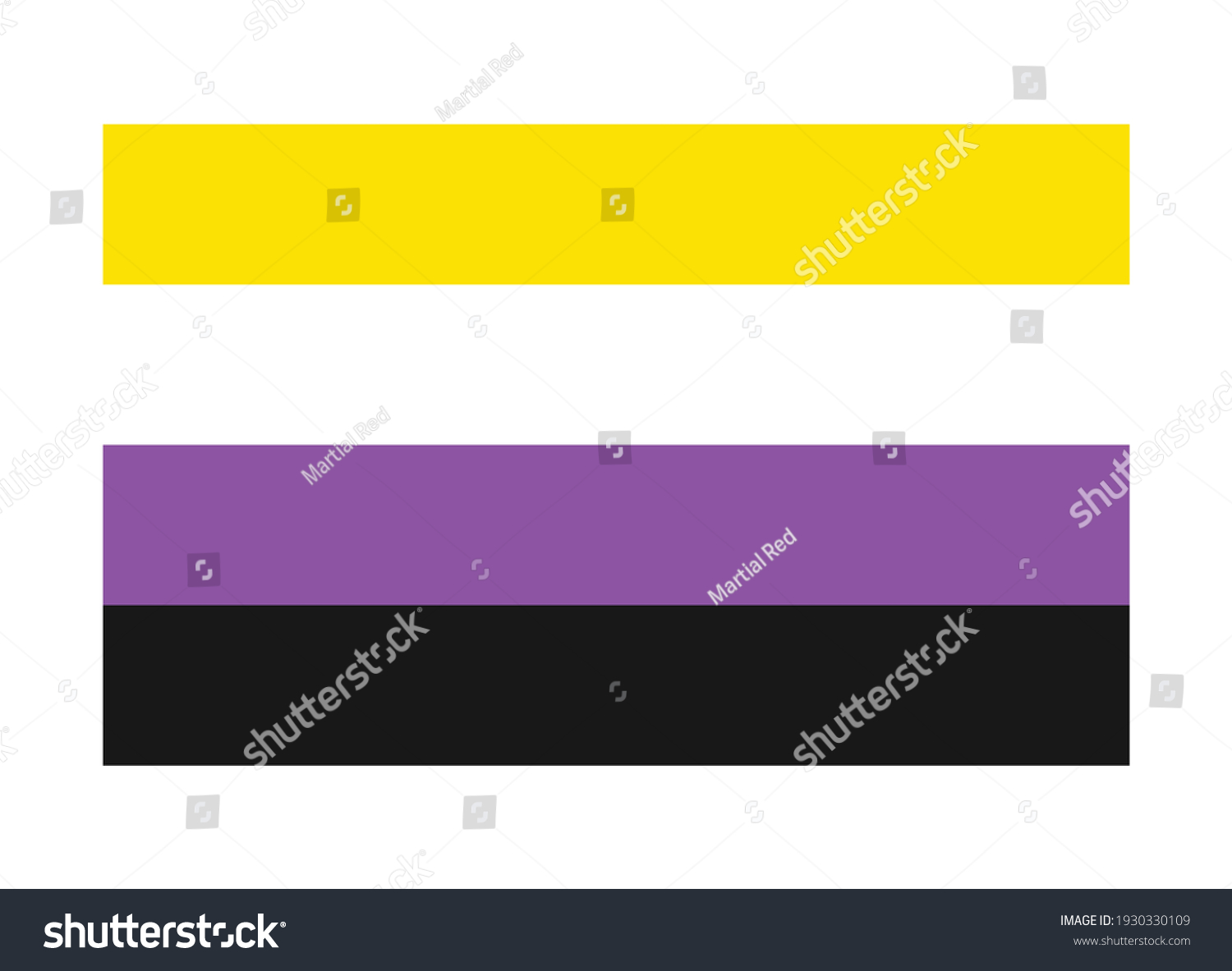 Nonbinary Nonbinary Flag Banner Flat Vector Stock Vector (Royalty Free ...