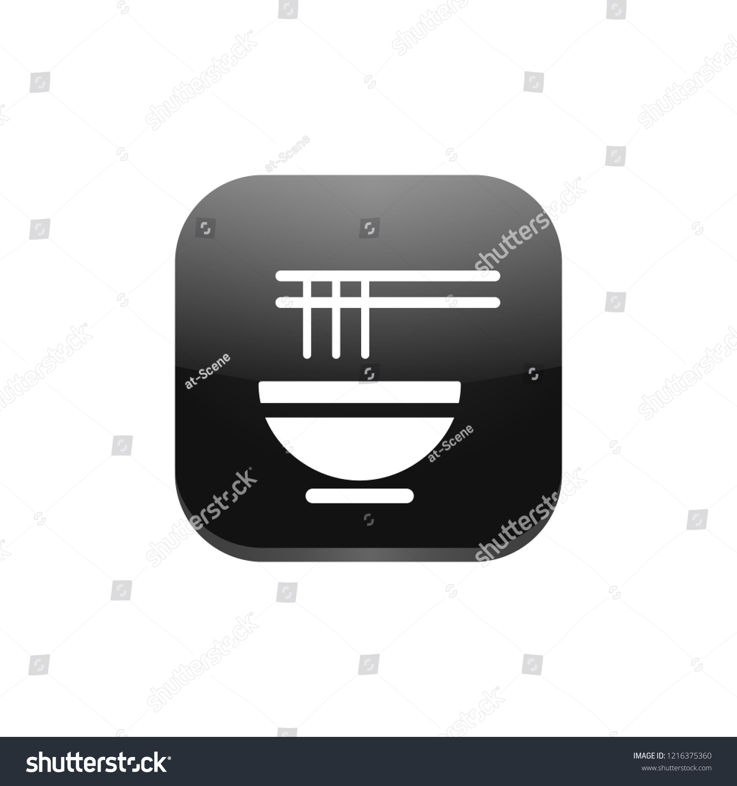 Noodles App Icon Stock Vector (Royalty Free) 1216375360 | Shutterstock