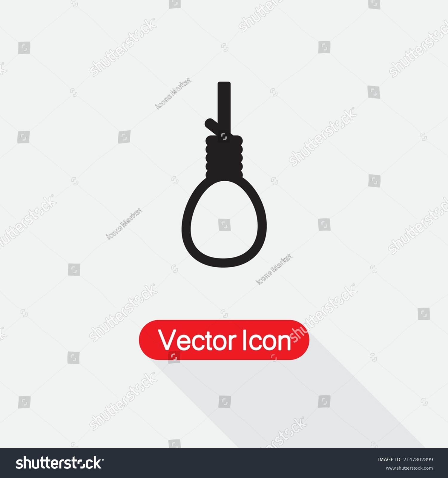 Noose Icon Vector Illustration Eps10 Stock Vector (Royalty Free ...