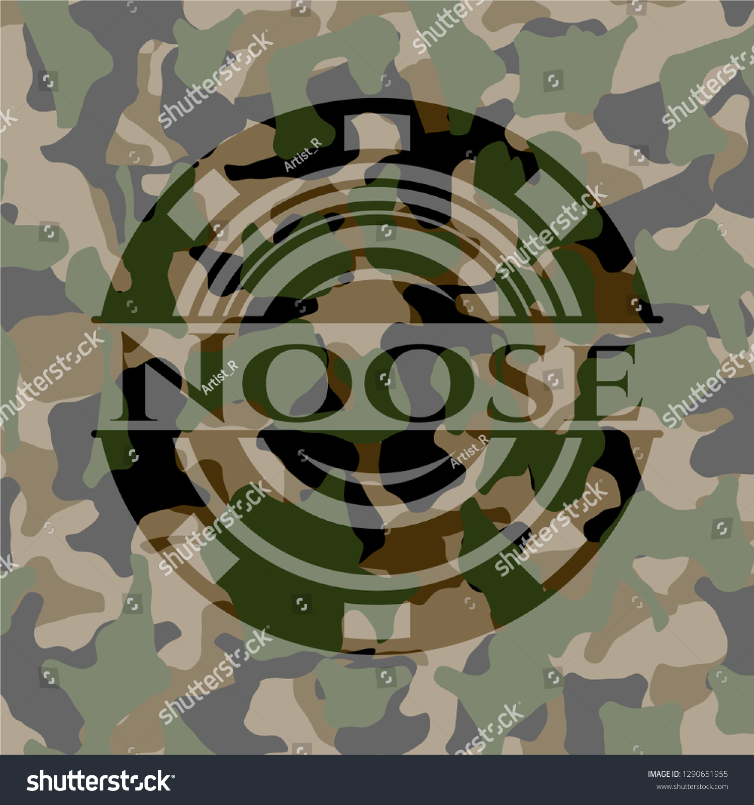 Noose On Camo Pattern Stock Vector (Royalty Free) 1290651955 | Shutterstock