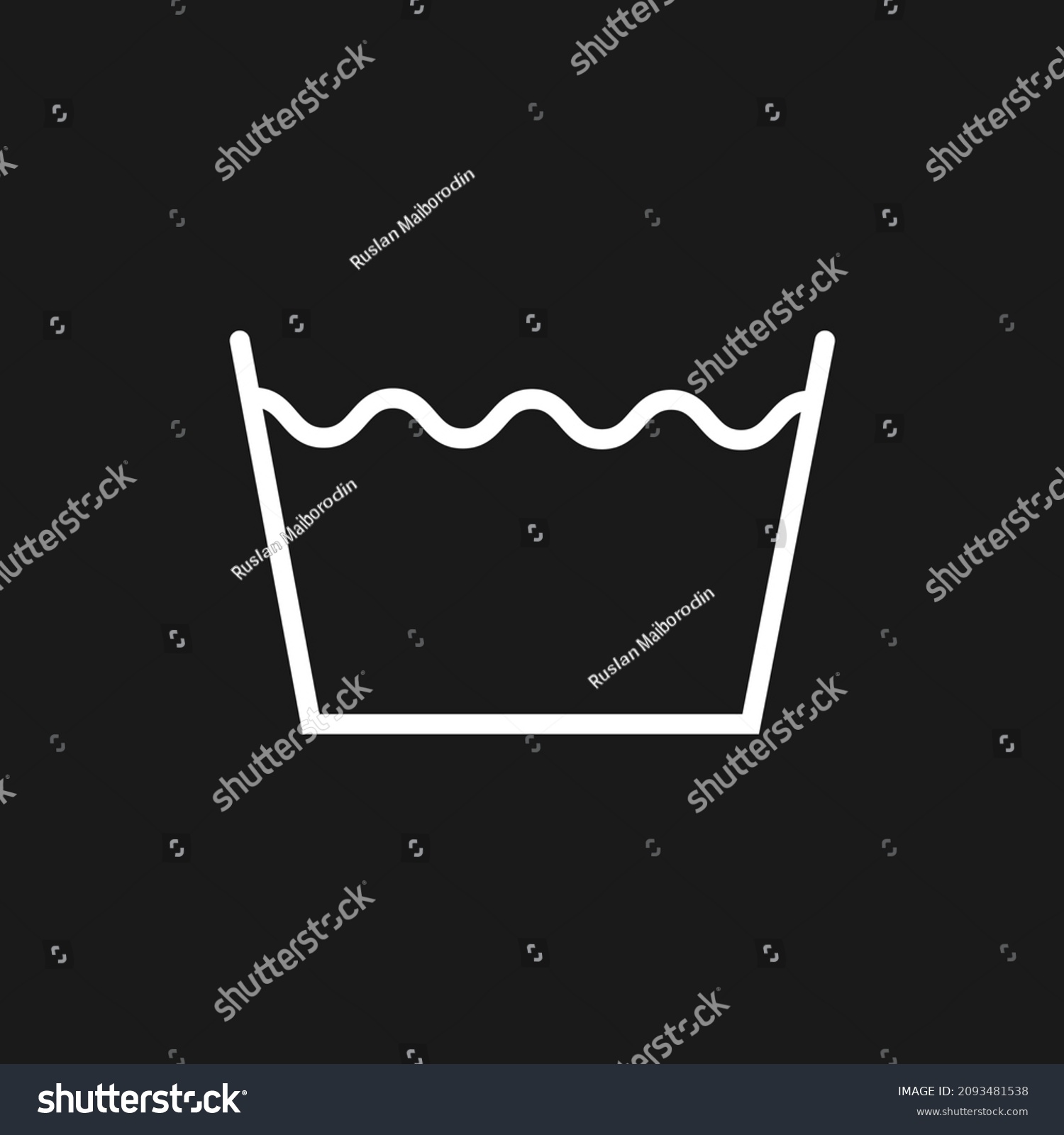 Normal Washing Icon Vector Illustration Flat Stock Vector (Royalty Free ...
