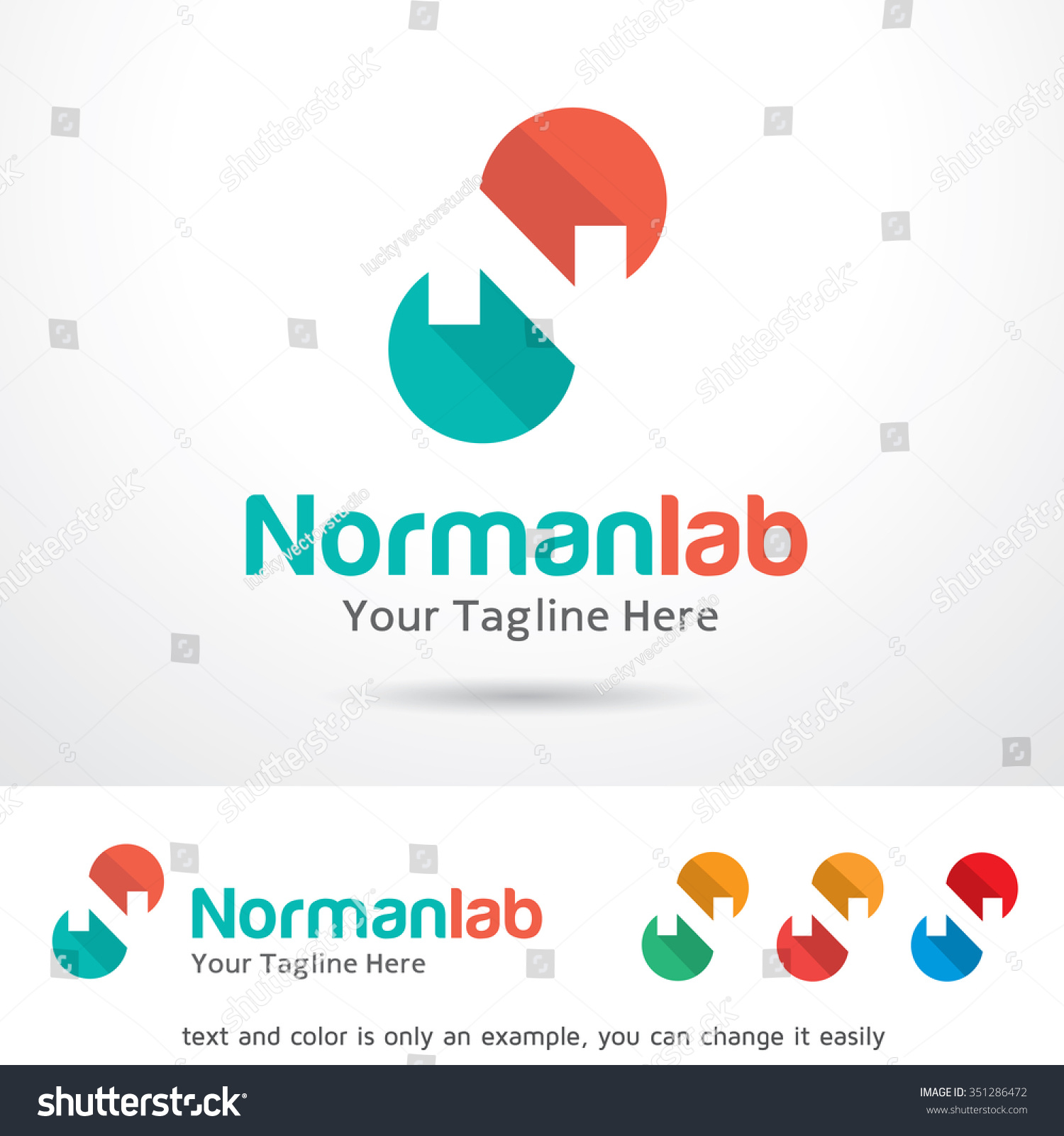 Norman Lab Letter N Logo Template Stock Vector (Royalty Free) 351286472