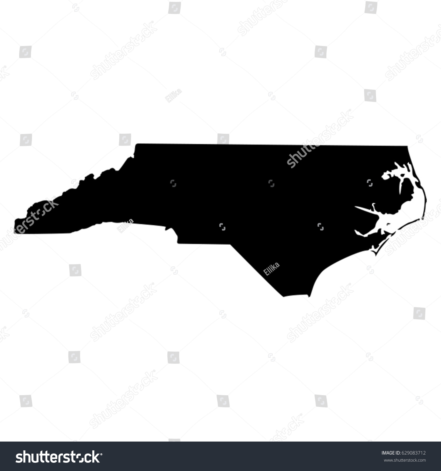 North Carolina Map Vector Illustration Stock Vector (Royalty Free ...